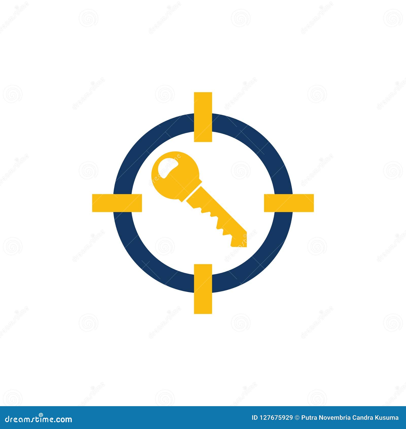 Key Target Logo Icon Design Stock Vector - Illustration of lock, center ...