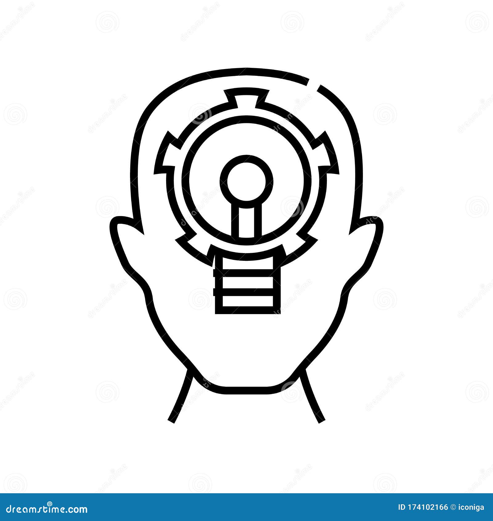 Key Task Line Icon, Concept Sign, Outline Vector Illustration, Linear ...