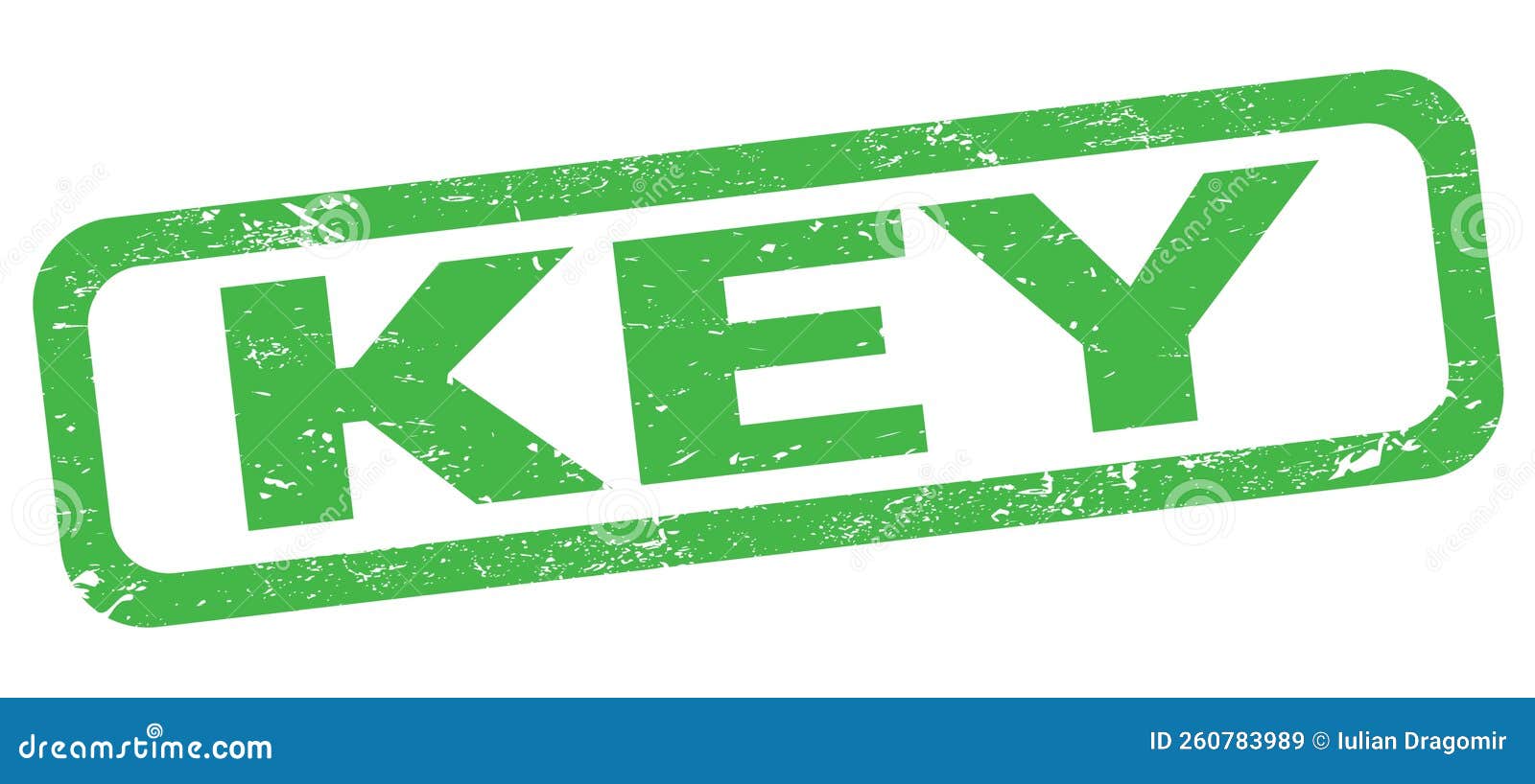 KEY Text Written on Green Rectangle Stamp Stock Illustration ...