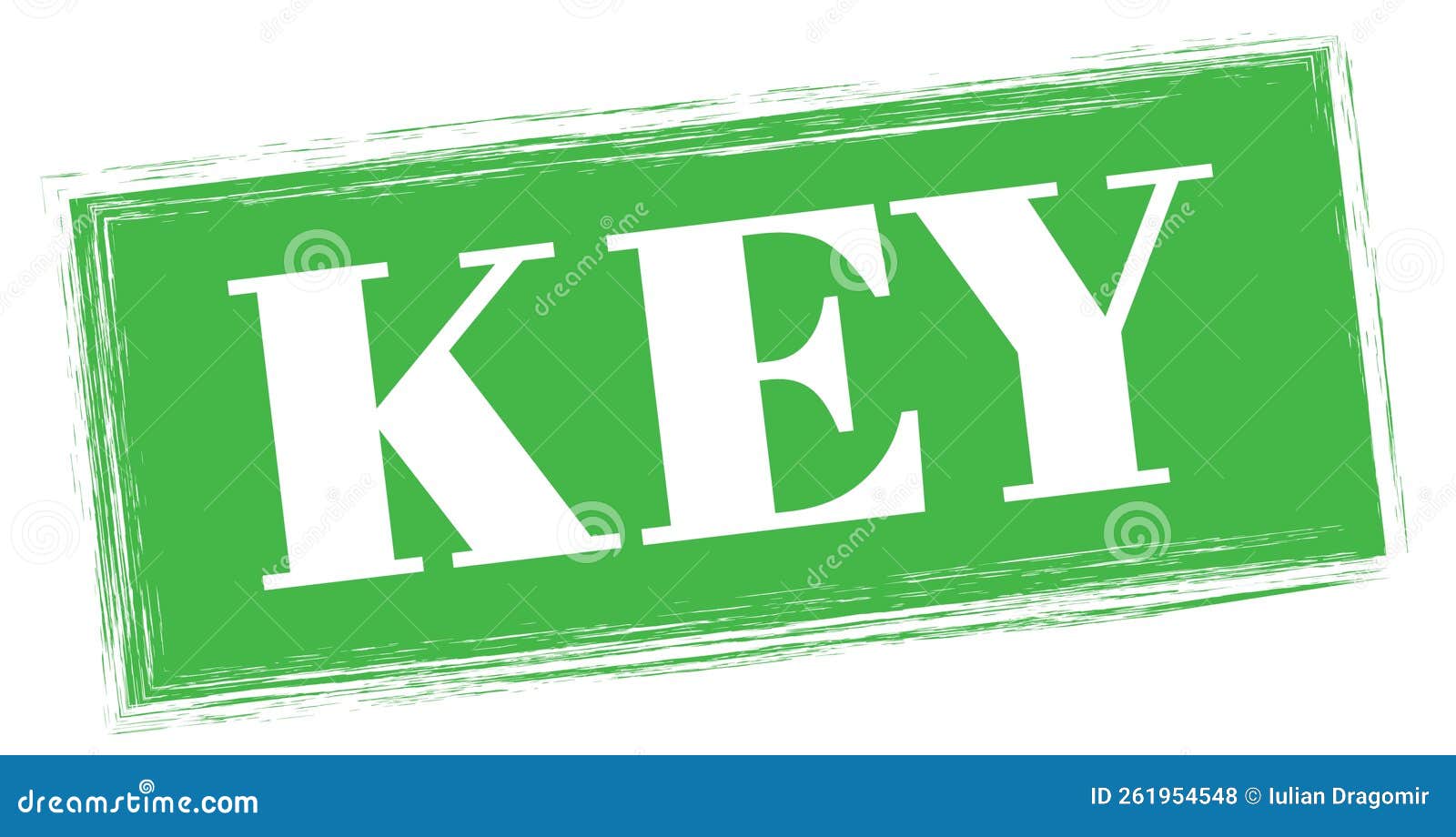 KEY Text Written on Green Stamp Sign Stock Illustration - Illustration ...