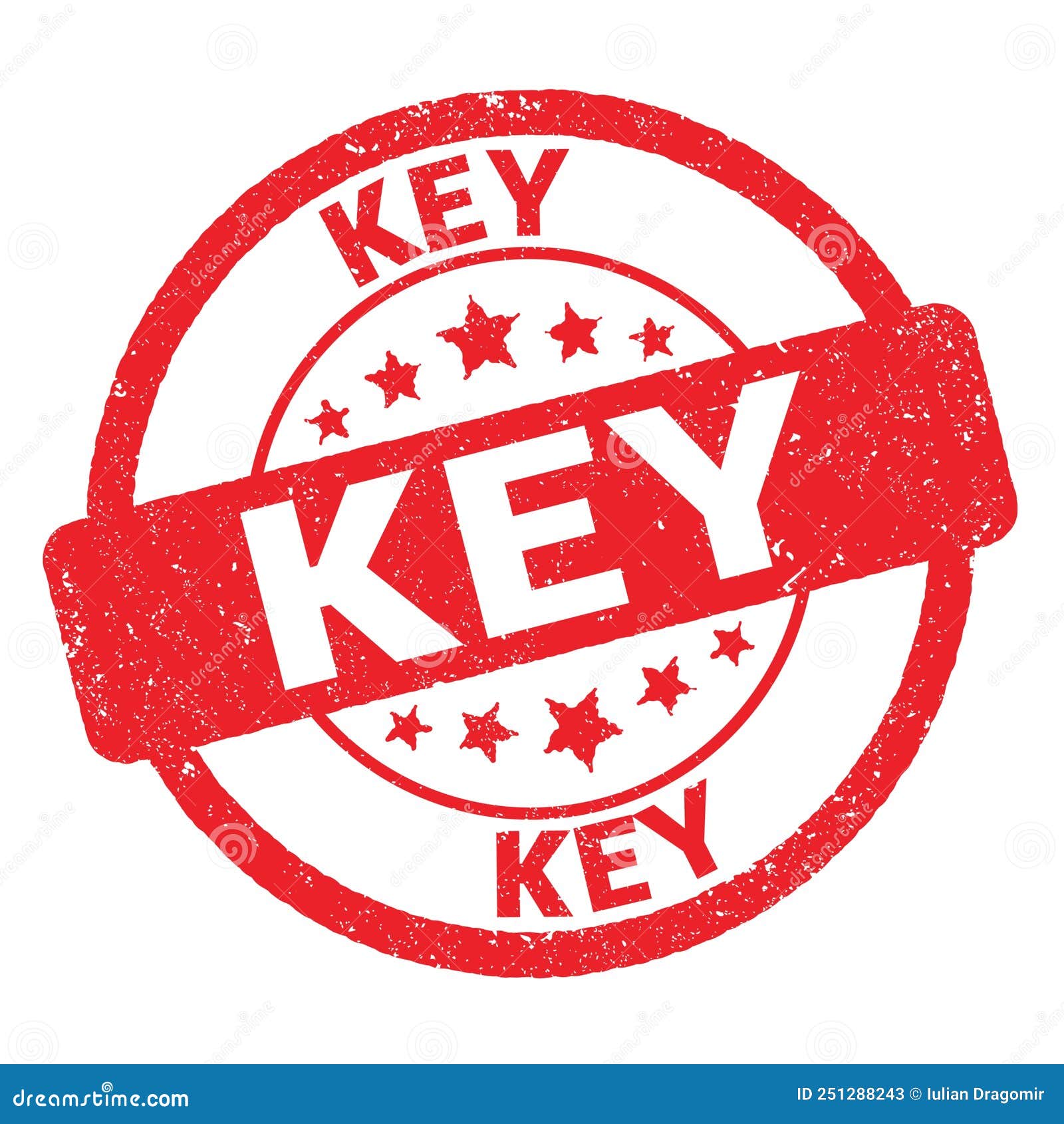 KEY Text Written on Red Stamp Sign Stock Illustration - Illustration of ...