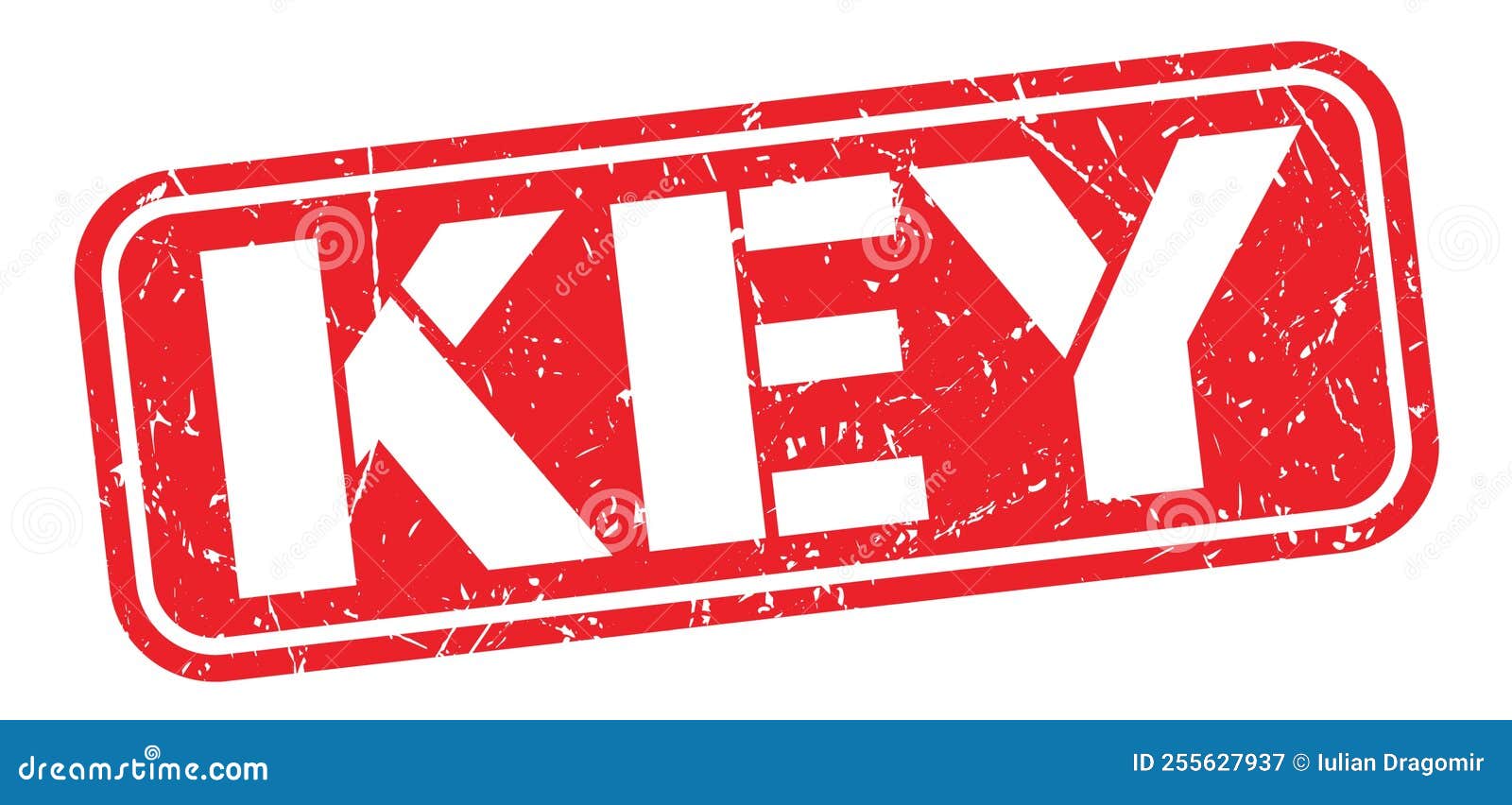 KEY Text Written on Red Stamp Sign Stock Illustration - Illustration of ...