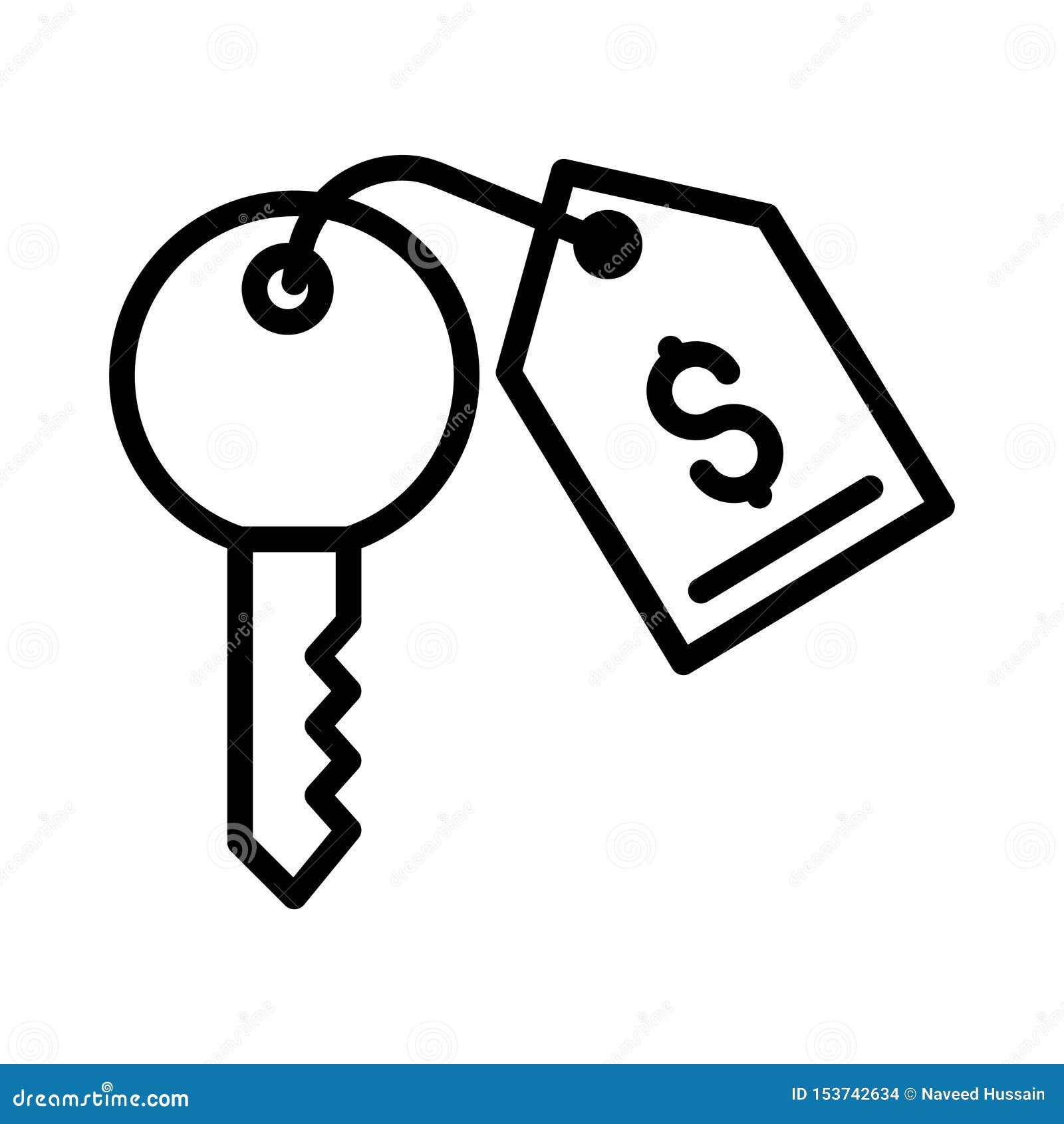 Key thin line line icon stock illustration. Illustration of line ...