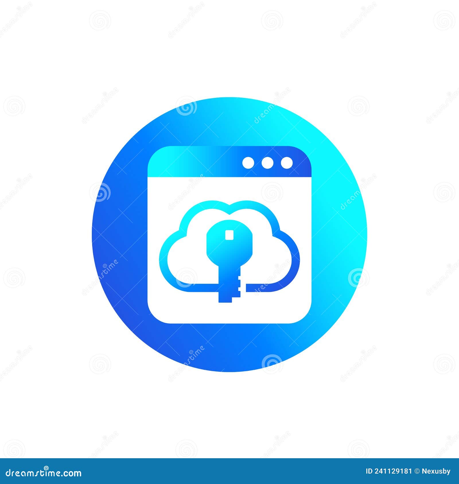 Key To Cloud Icon for Web, Vector Stock Vector - Illustration of ...