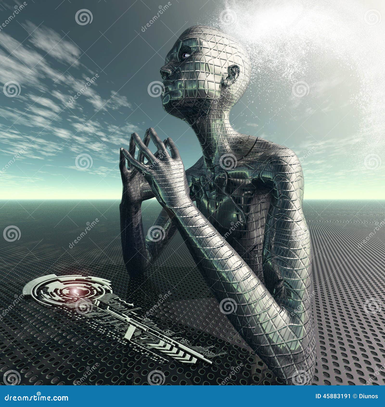 Key to the future stock illustration. Illustration of evolution - 45883191