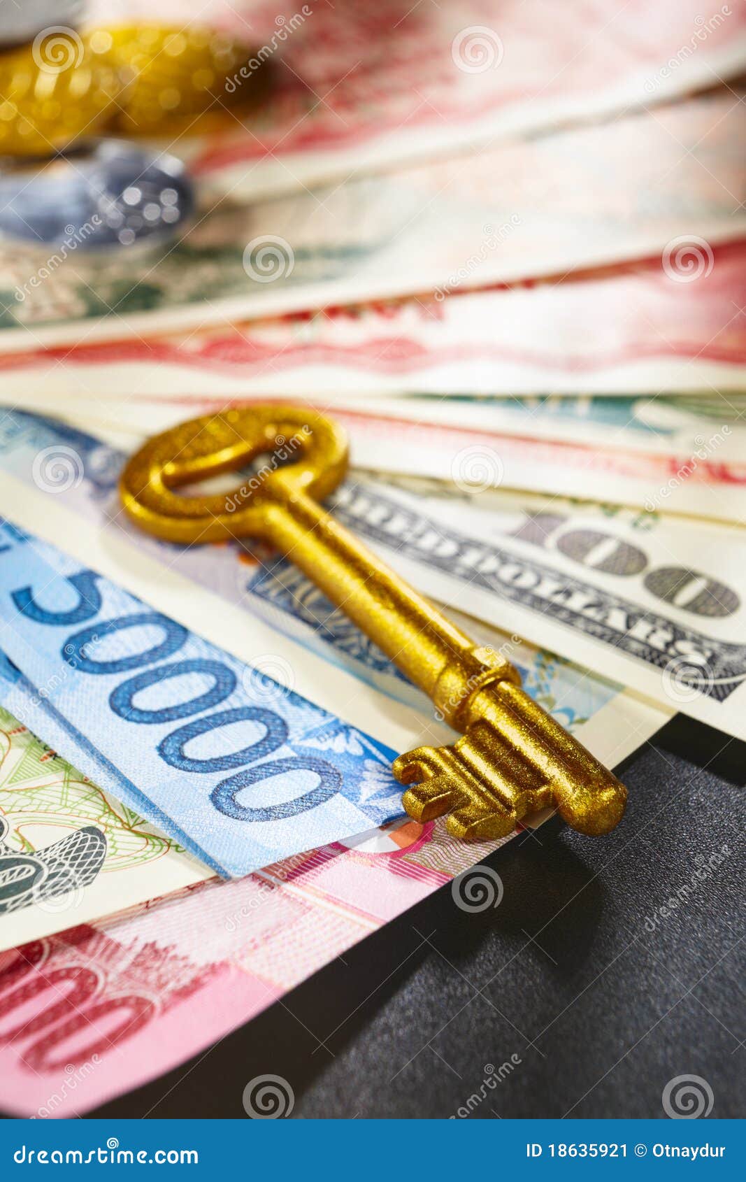 Key to global wealth stock image. Image of investment - 18635921