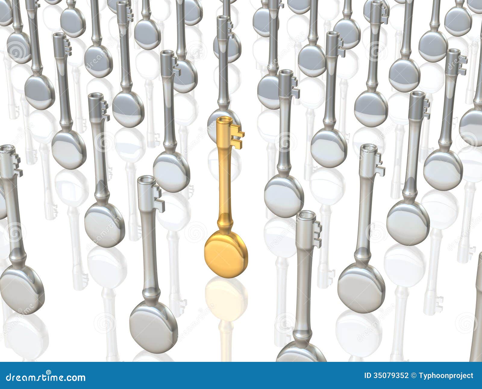 The key to good luck stock illustration. Illustration of rendering ...