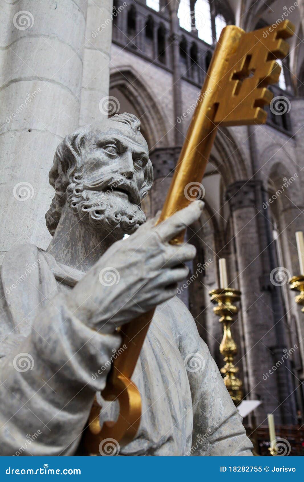 The Key to Heaven stock image. Image of statue, catholic - 18282755