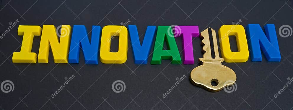 Key to innovation: logo ? stock photo. Image of upper - 13094352