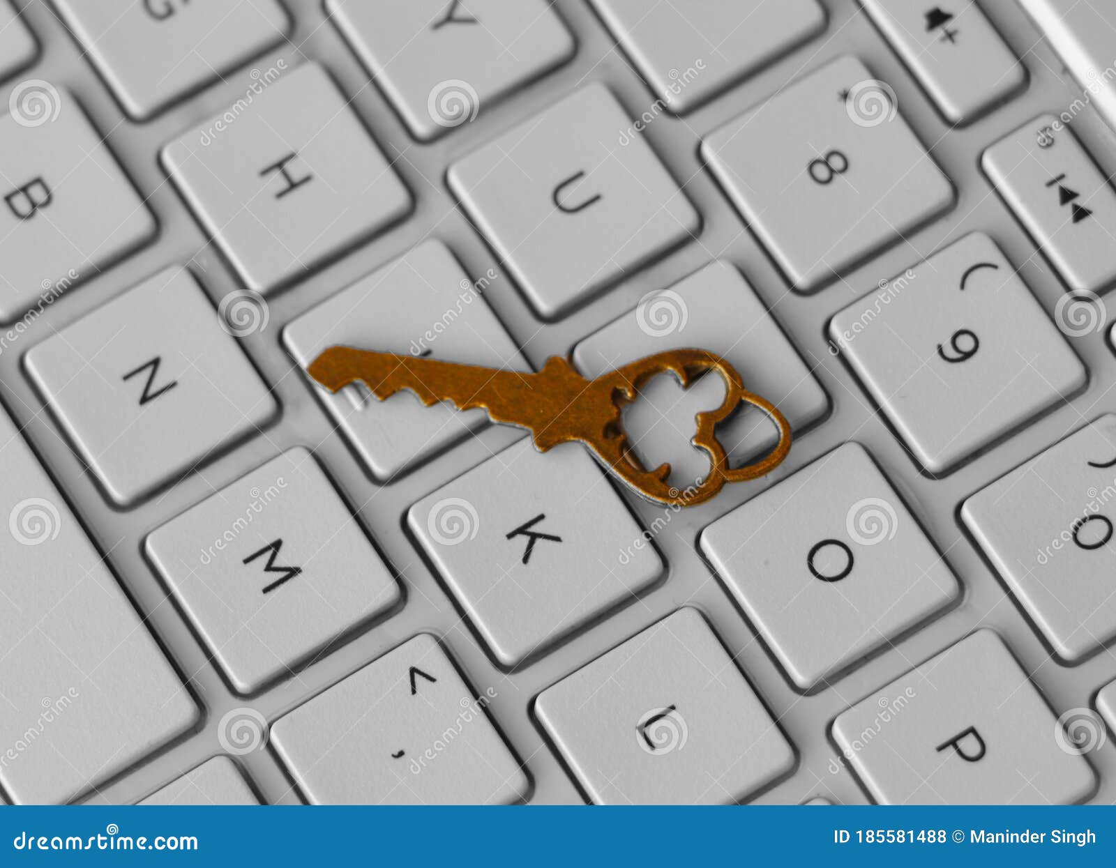 Key to the internet. stock photo. Image of yellow, message - 185581488