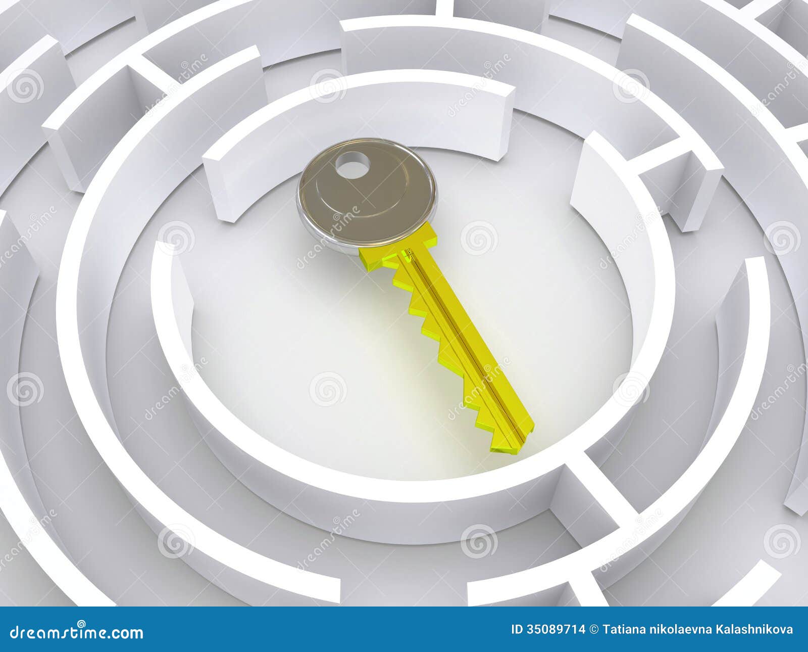 Key to labyrinth. stock illustration. Illustration of lockout - 35089714