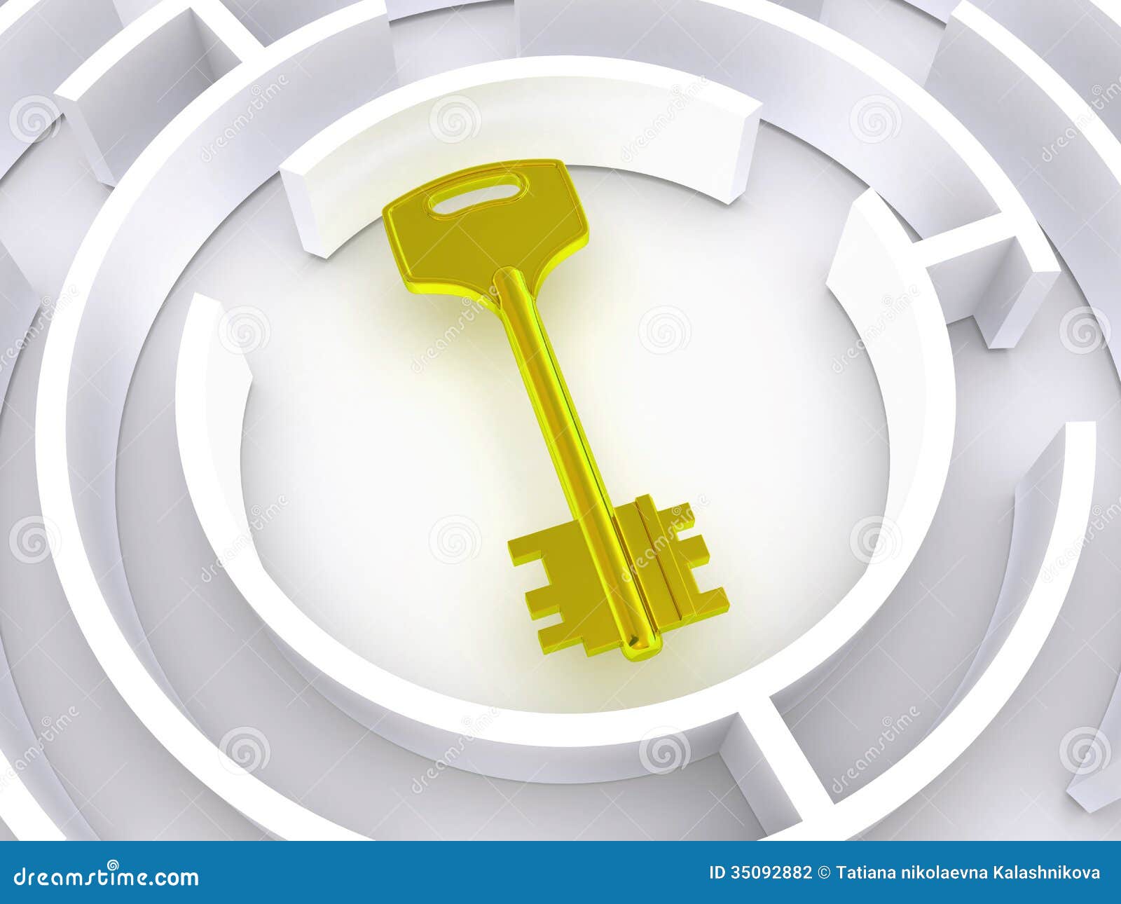 Key to labyrinth. stock illustration. Illustration of code - 35092882