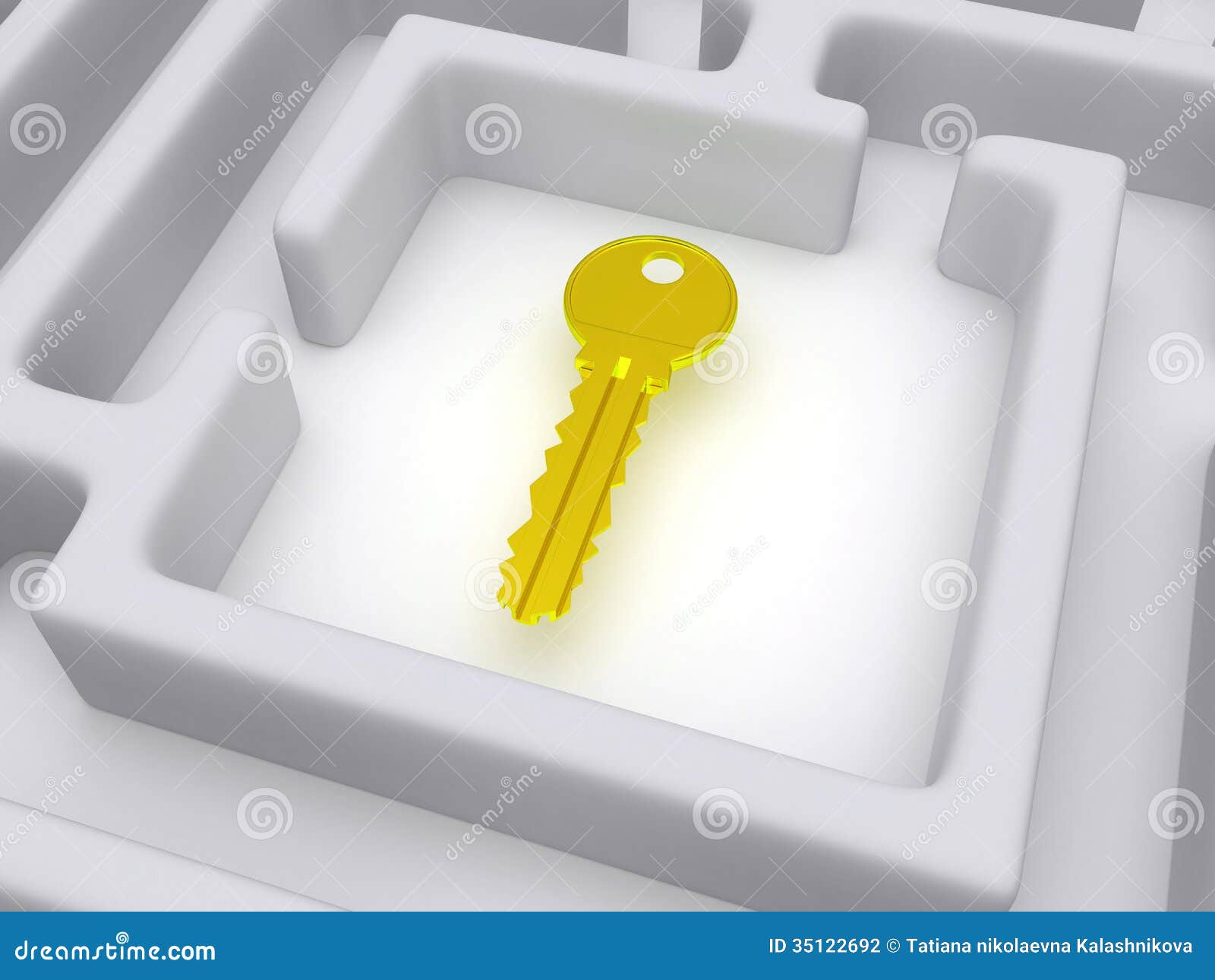 Key to labyrinth. stock illustration. Illustration of labyrinth - 35122692