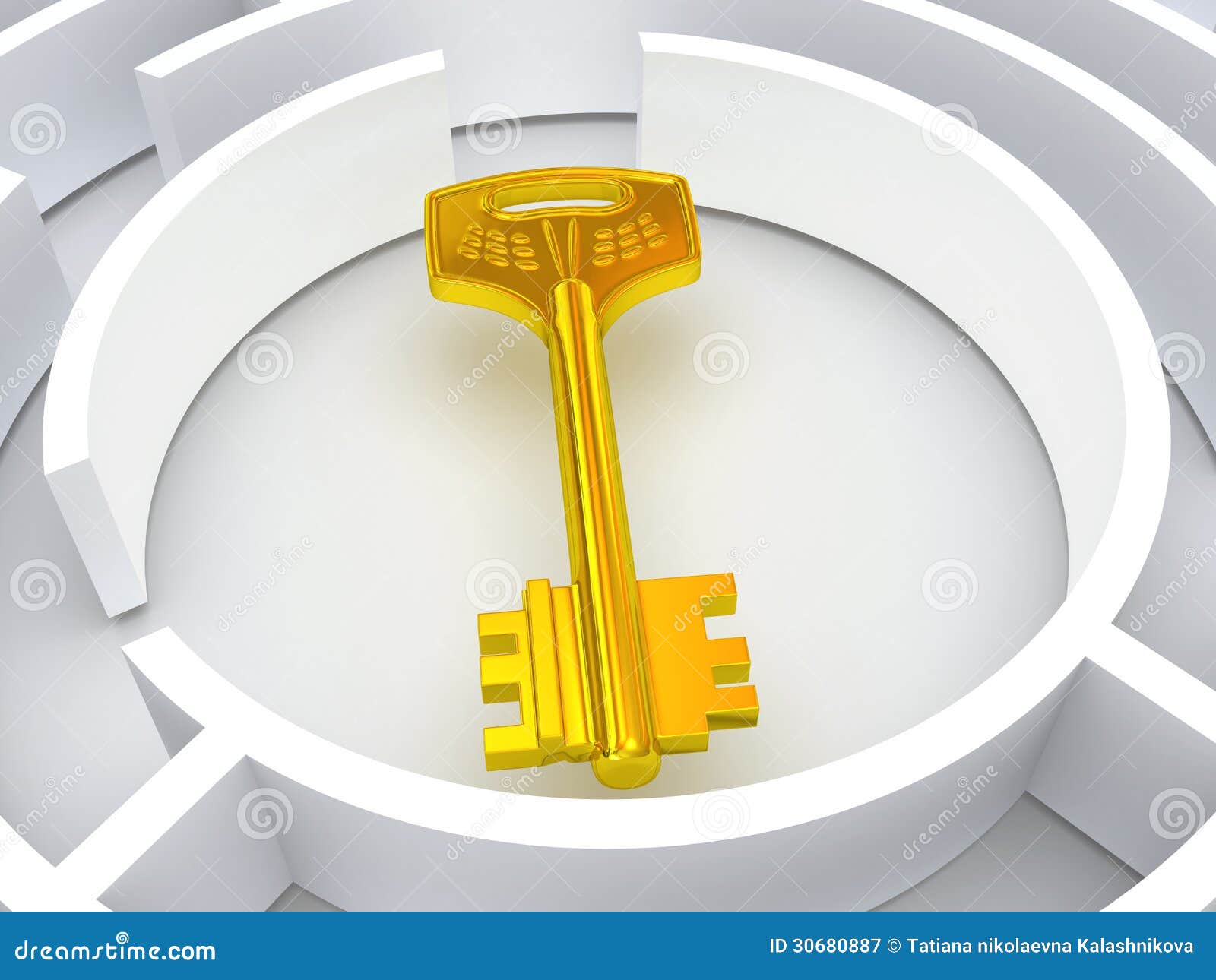 Key to labyrinth stock illustration. Illustration of purpose - 30680887