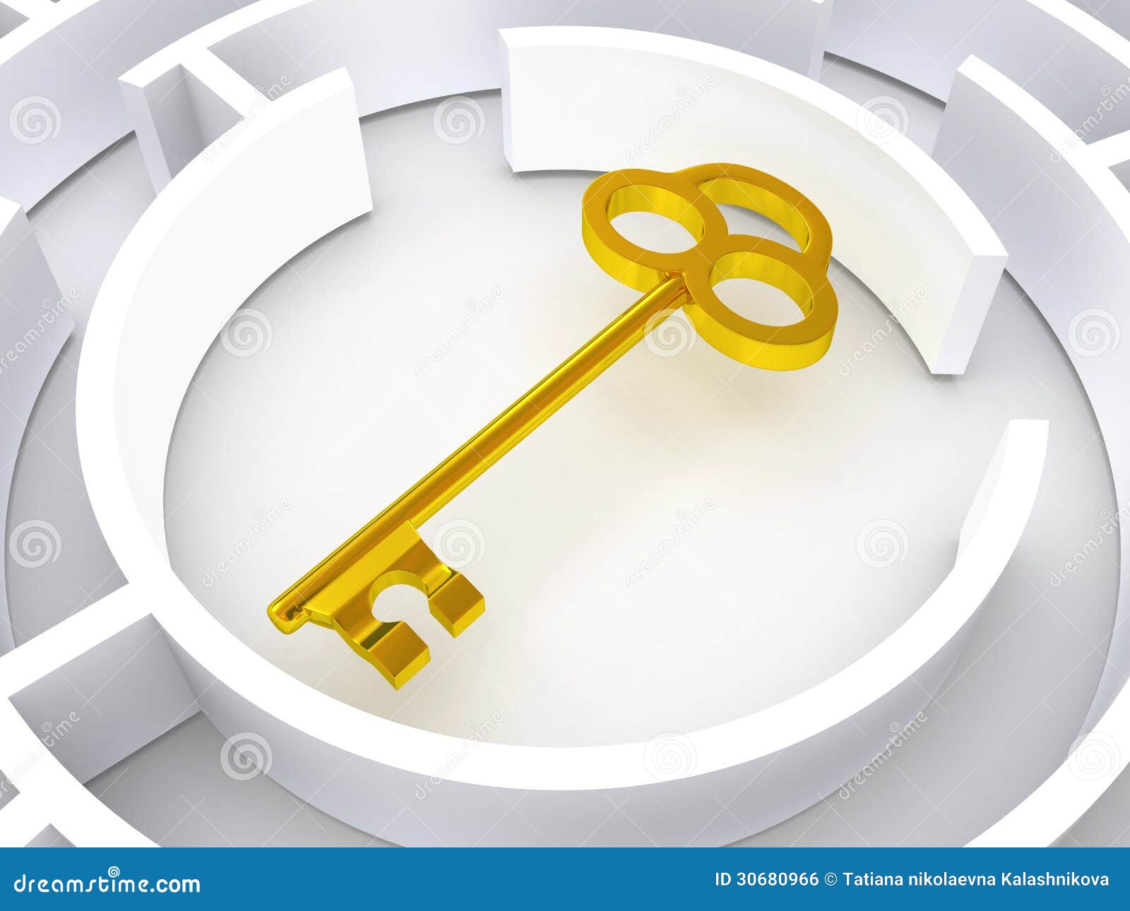 Key to labyrinth stock illustration. Illustration of link - 30680966