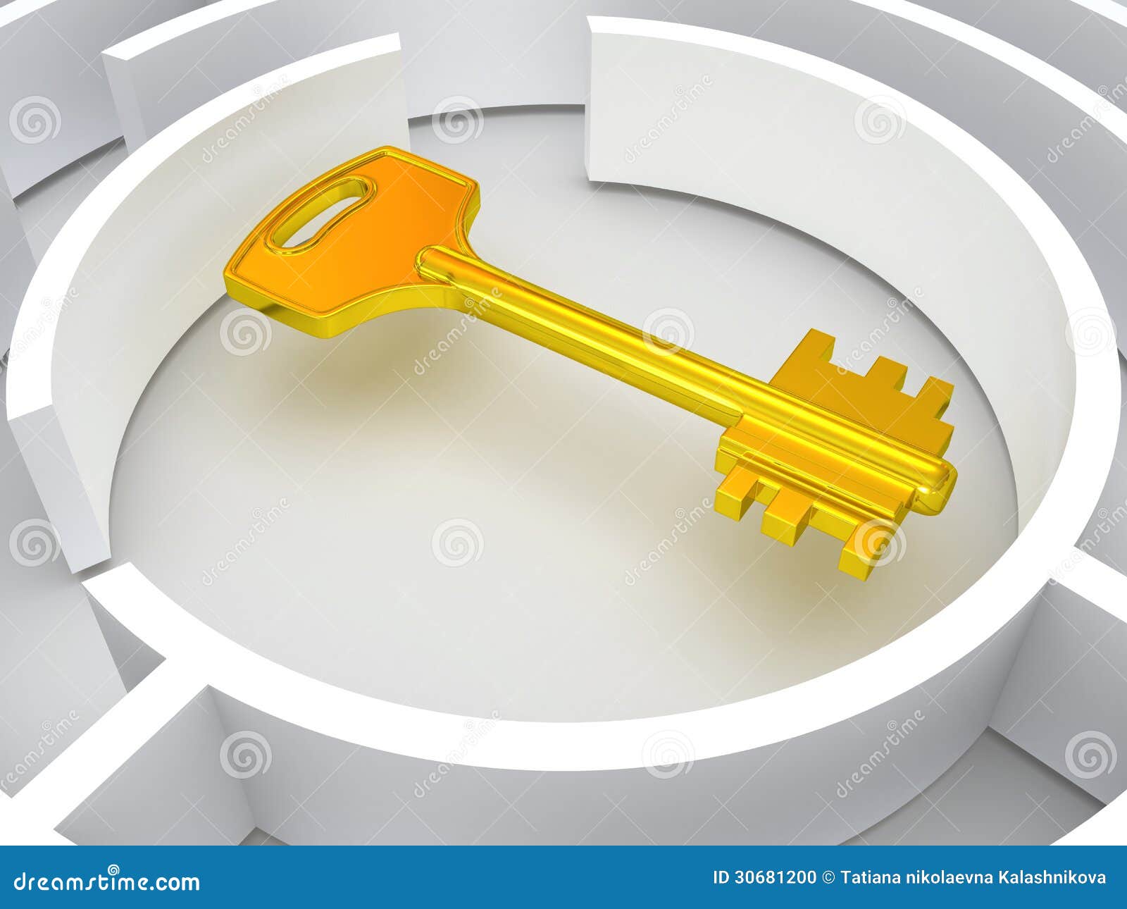 Key to labyrinth stock illustration. Illustration of arrow - 30681200
