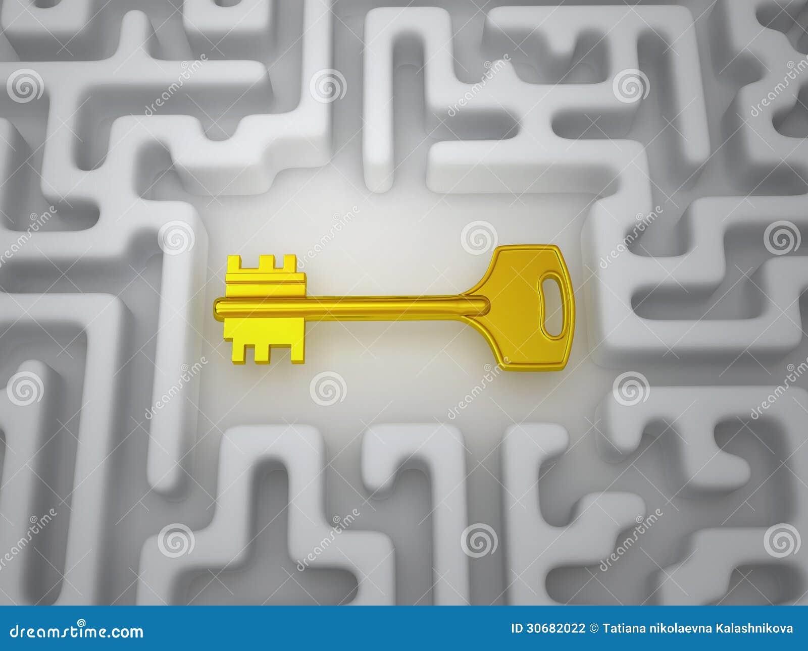 Key to labyrinth stock illustration. Illustration of code - 30682022