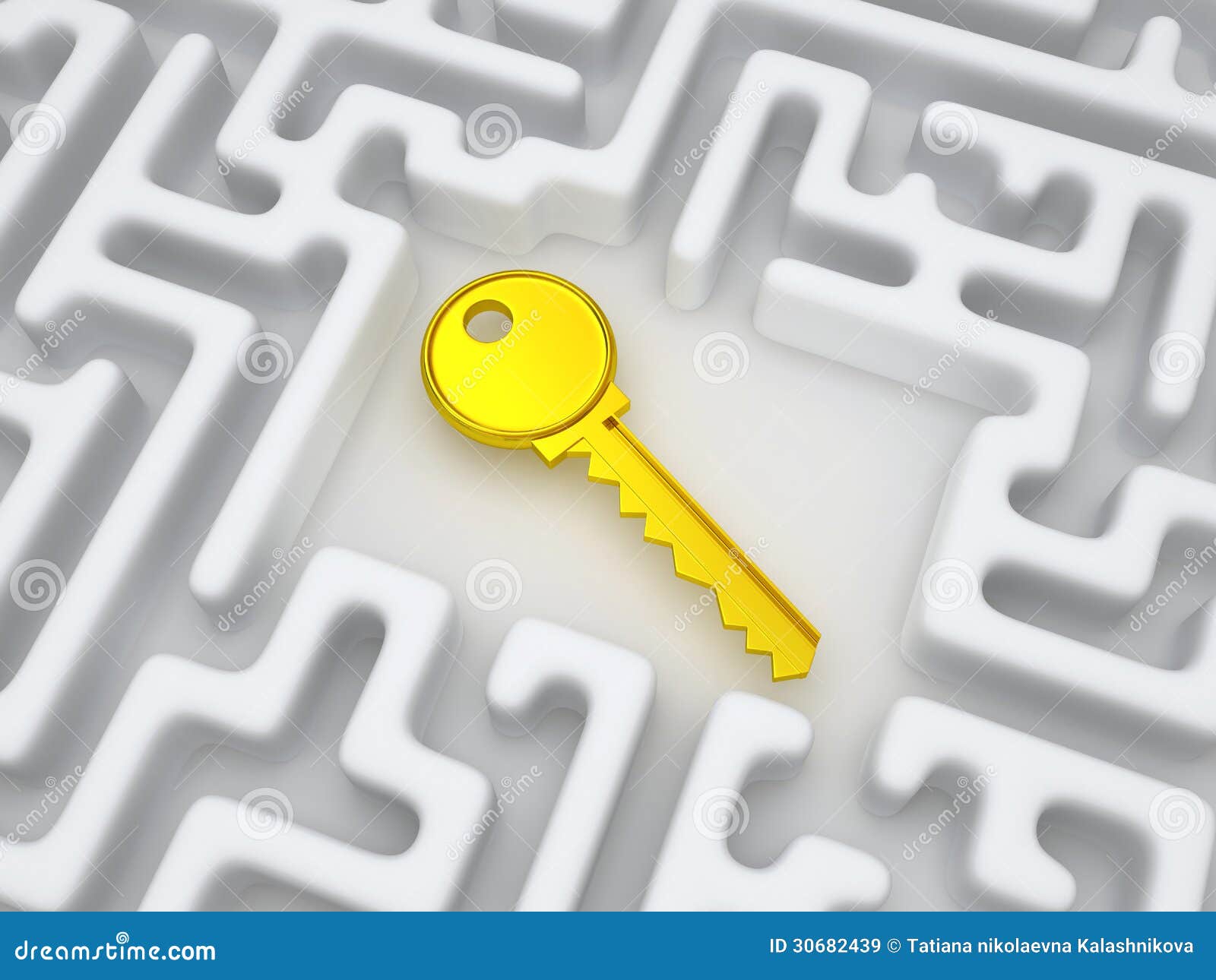 Key to labyrinth stock illustration. Illustration of lockout - 30682439