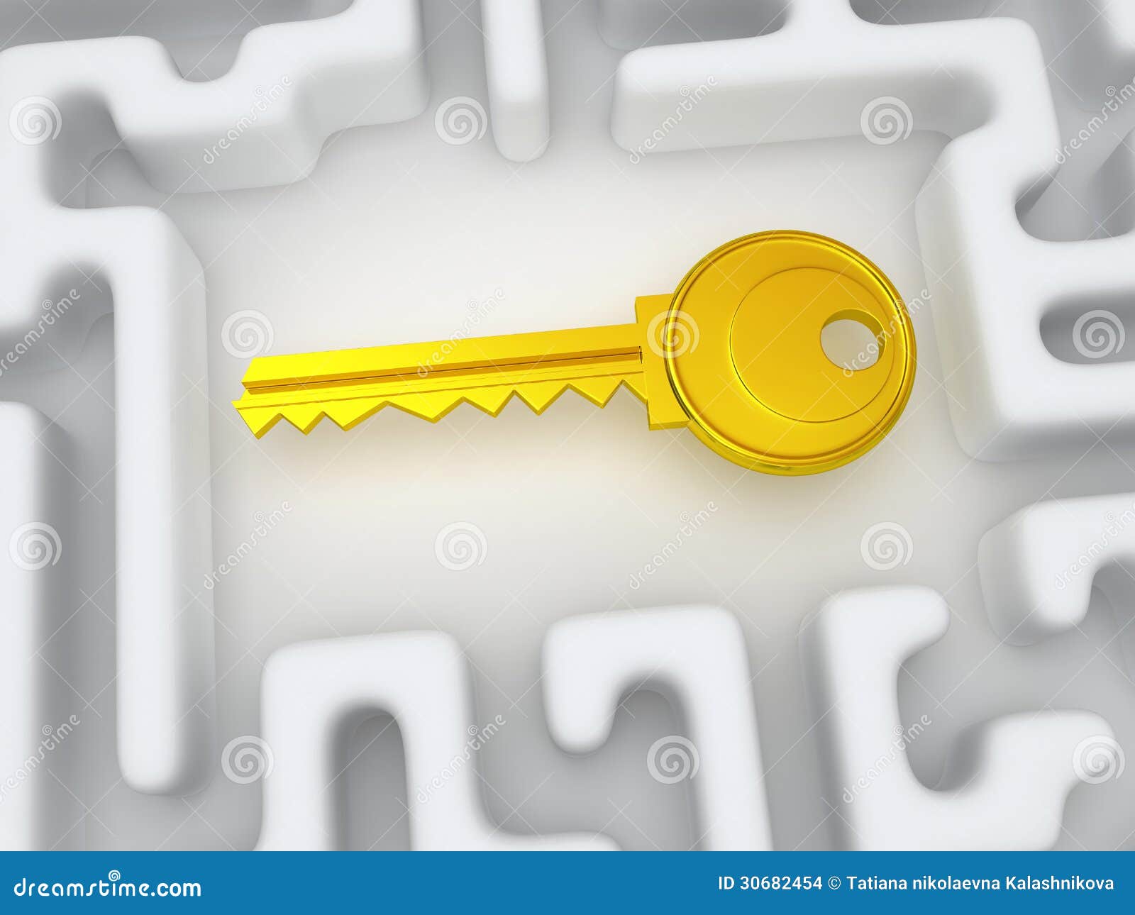 Key to labyrinth stock illustration. Illustration of clue - 30682454