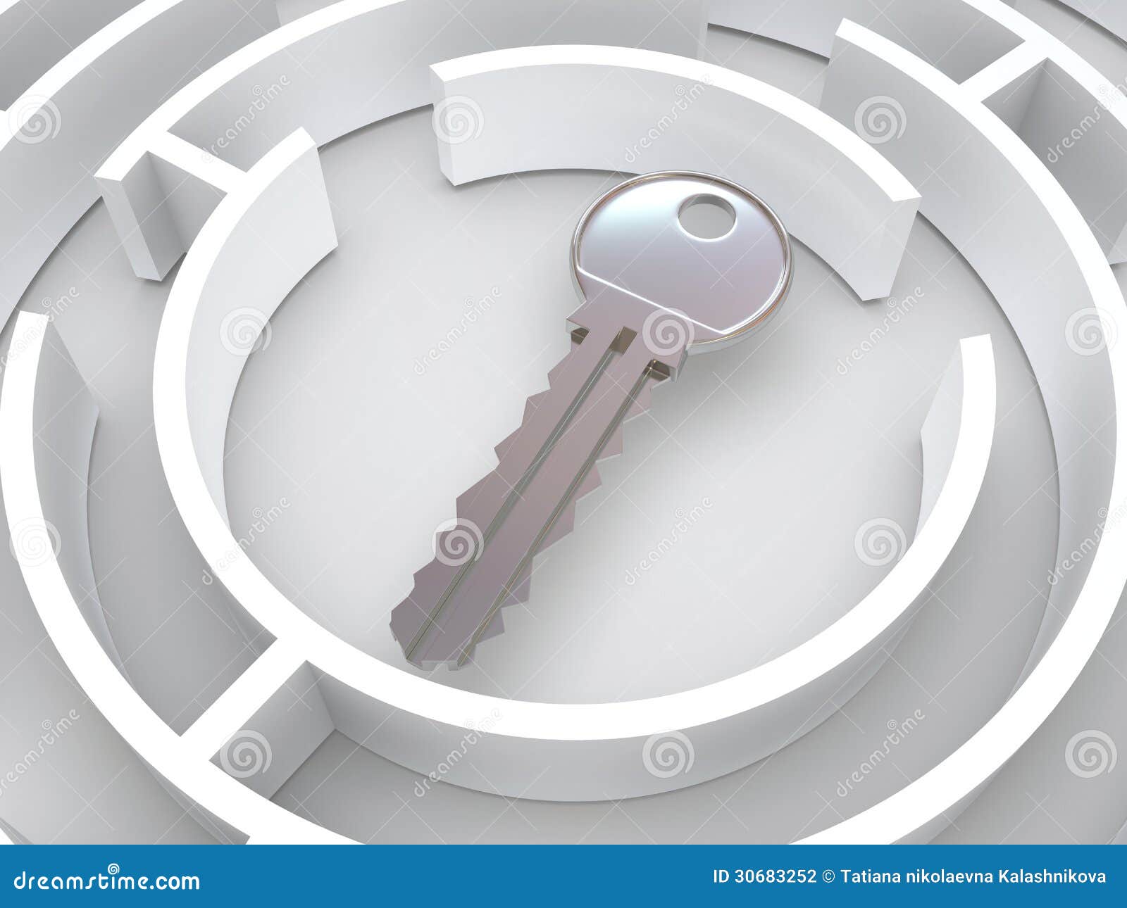 Key to labyrinth stock illustration. Illustration of riddle - 30683252