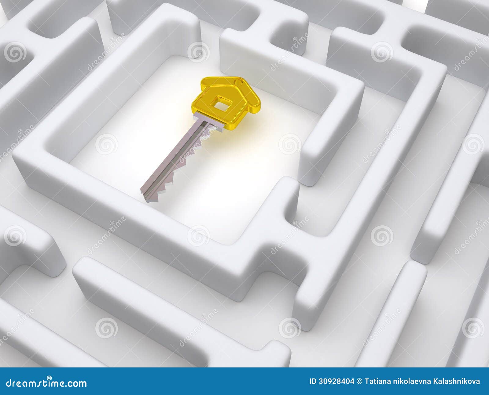 Key to labyrinth stock illustration. Illustration of figure - 30928404
