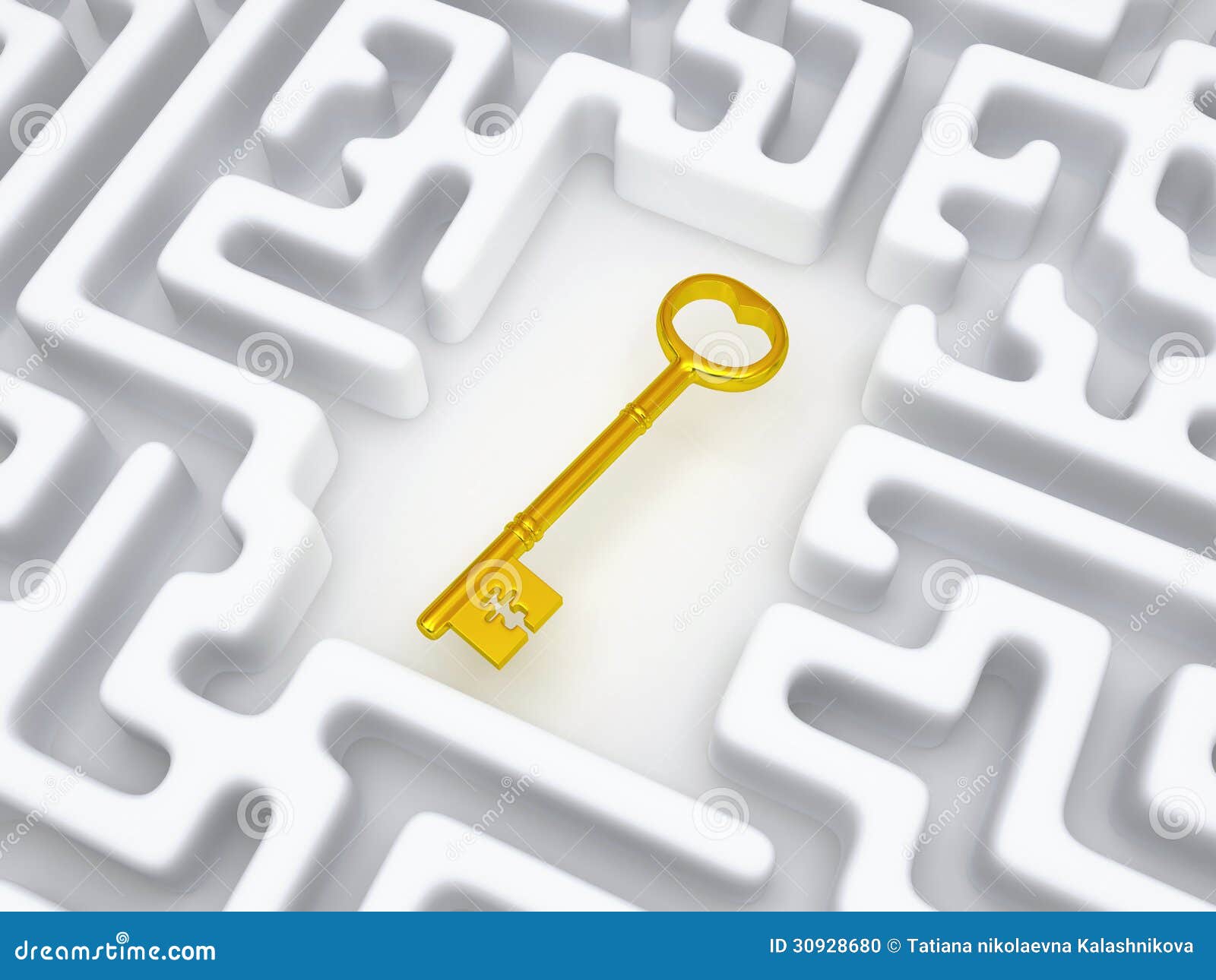 Key to labyrinth stock illustration. Illustration of code - 30928680