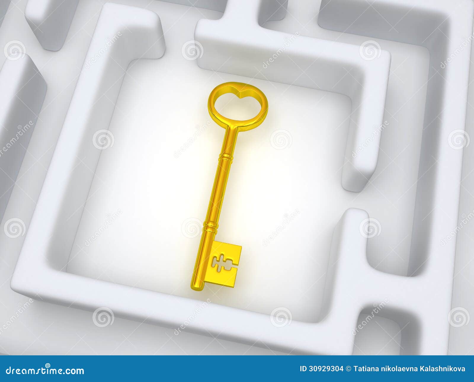 Key to labyrinth stock illustration. Illustration of problem - 30929304