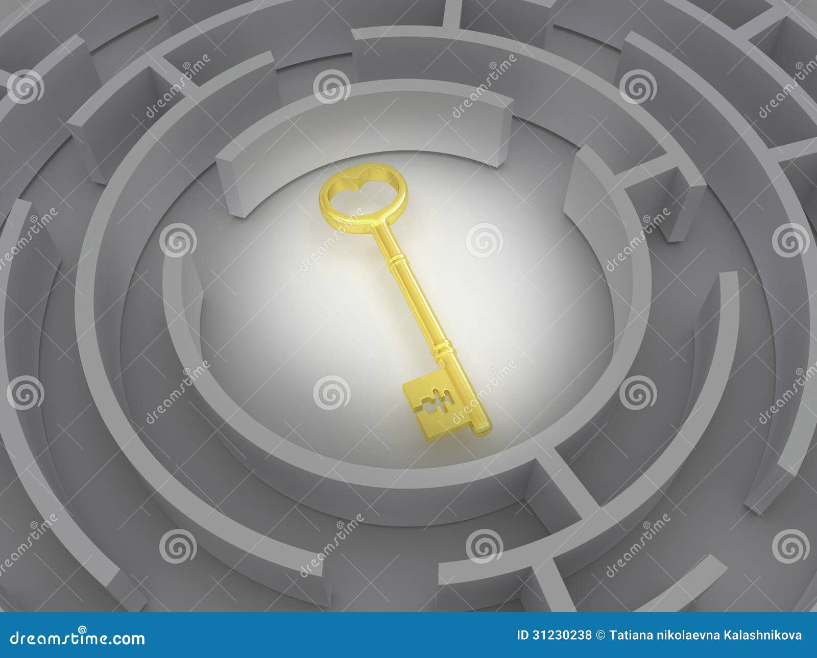 Key to labyrinth stock illustration. Illustration of safety - 31230238