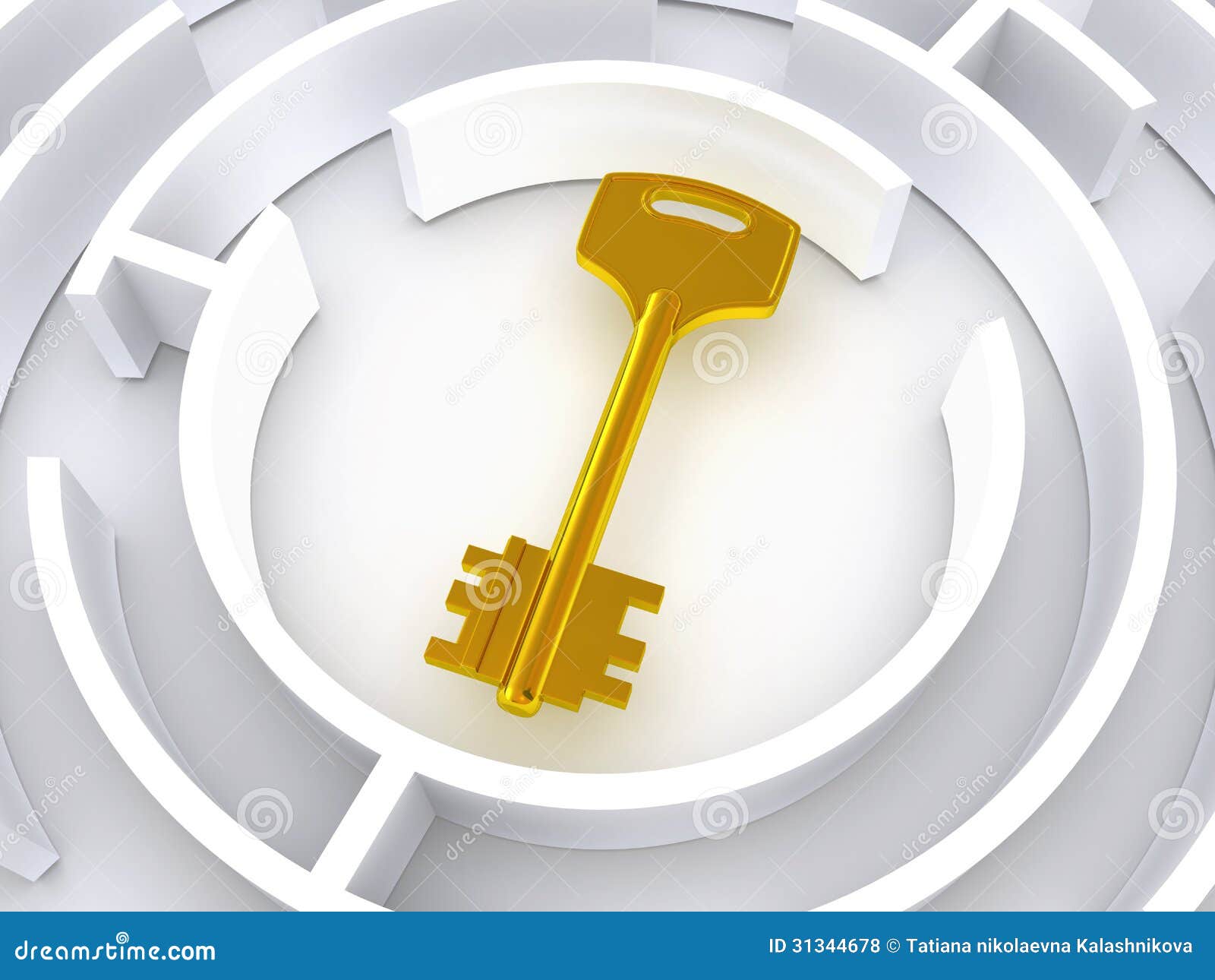 Key to labyrinth stock illustration. Illustration of lockout - 31344678