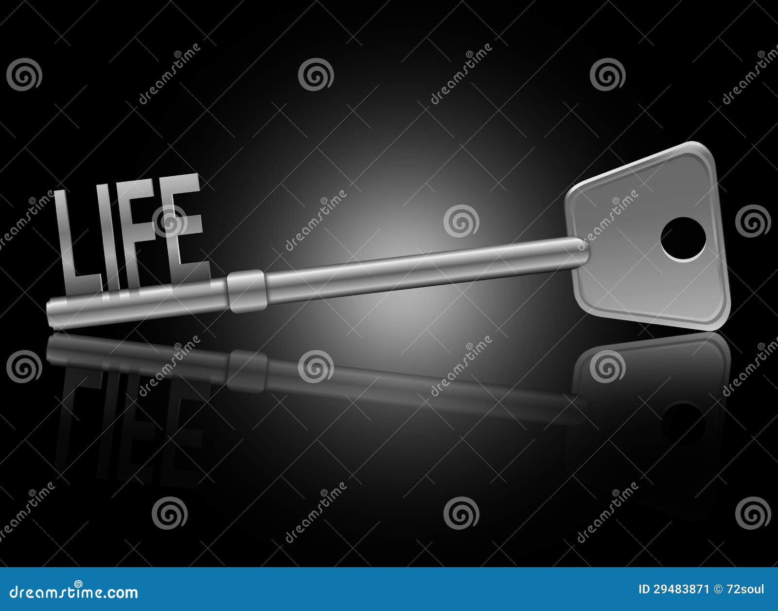 Key to life concept. stock illustration. Illustration of possibilities ...