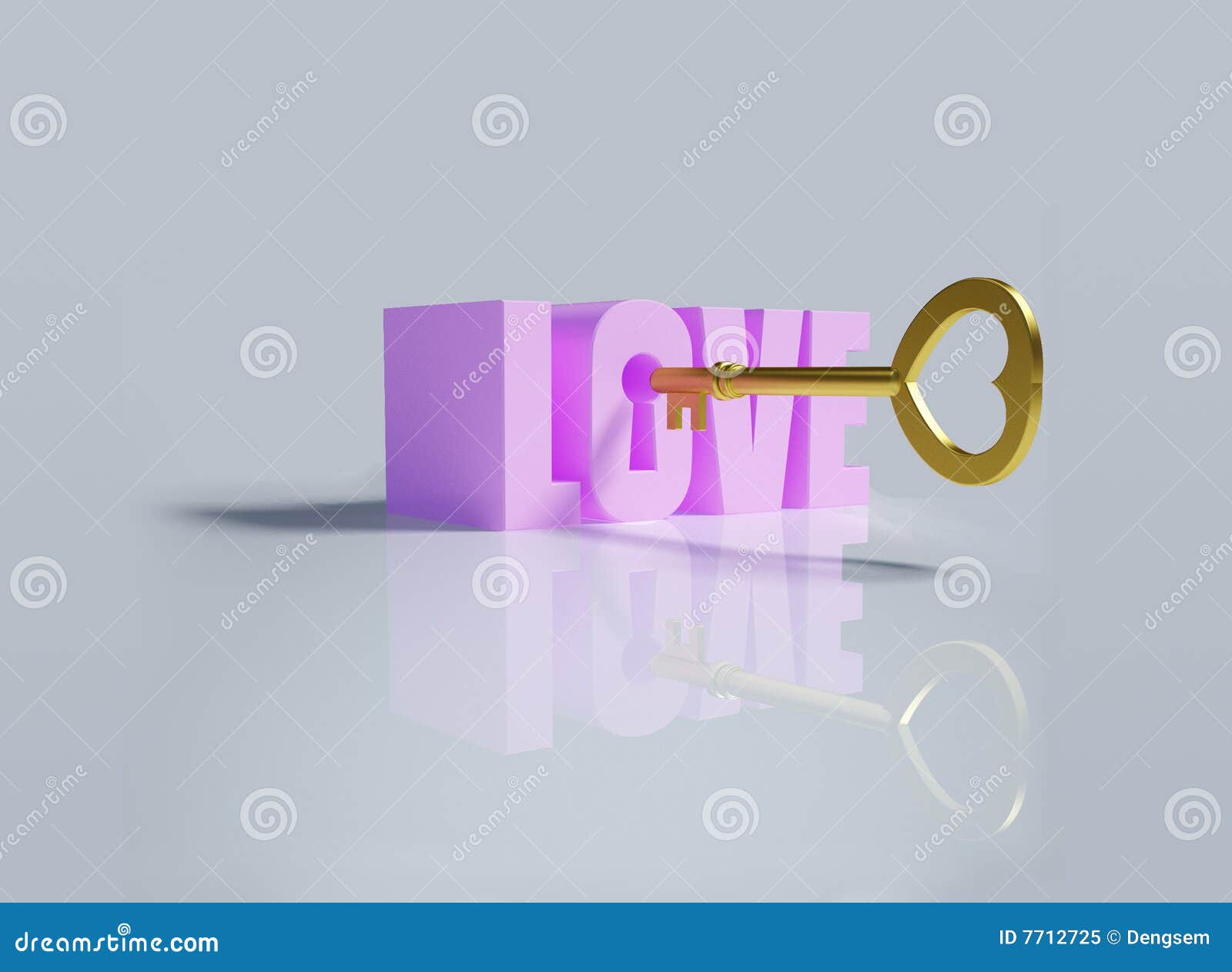 Key to Love stock illustration. Illustration of isolate - 7712725