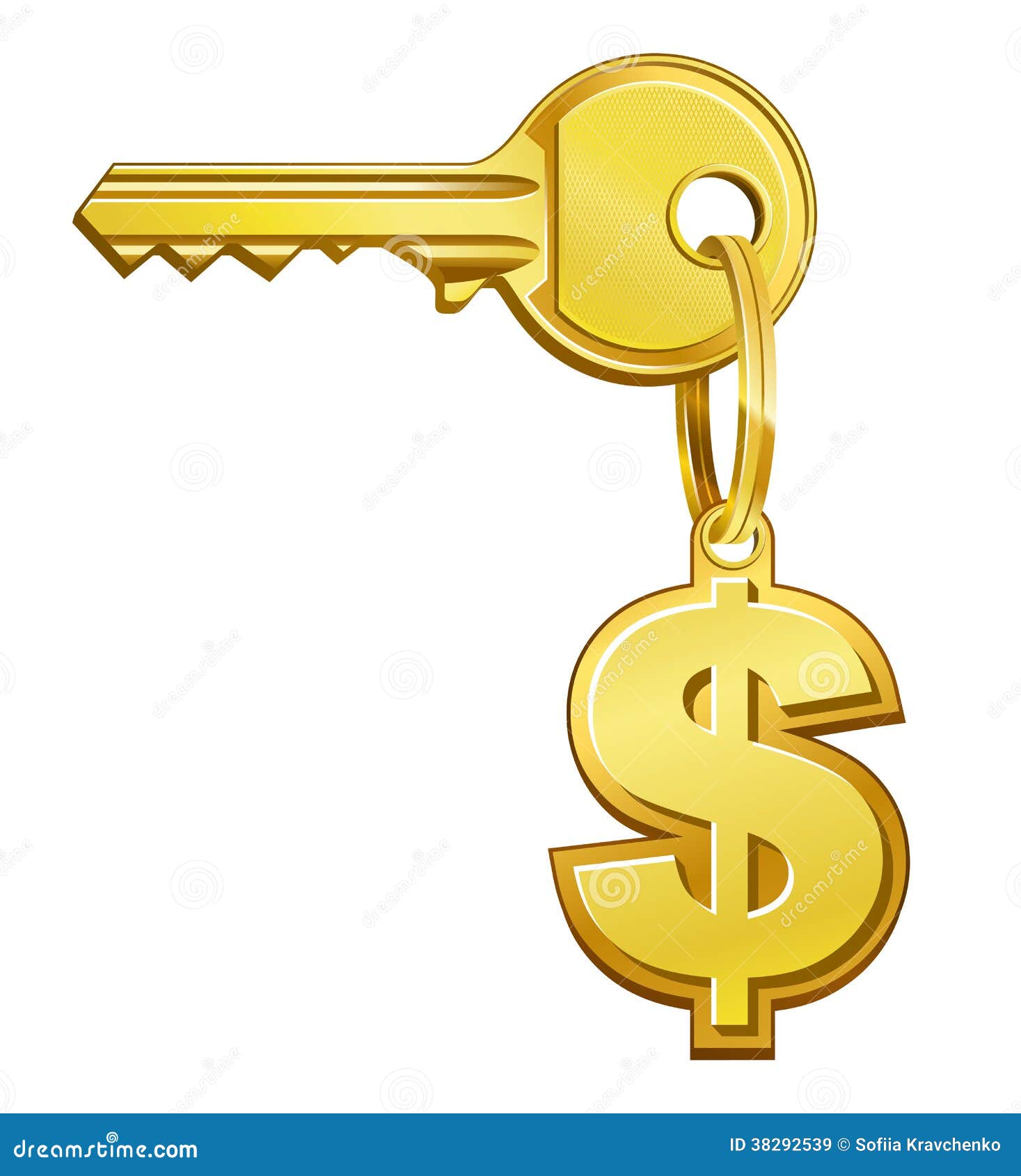 Key to money stock vector. Illustration of dwell, open - 38292539
