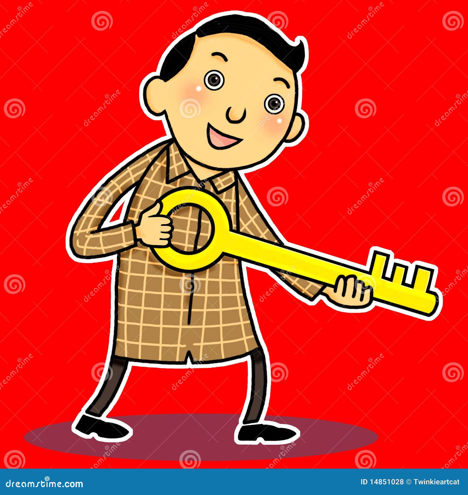 Key to solution stock illustration. Illustration of problem - 14851028