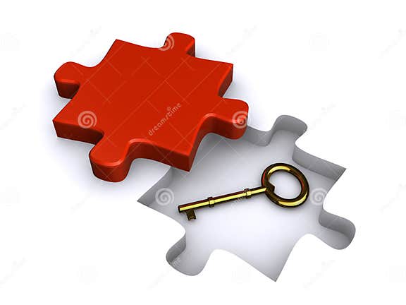 The key to solution stock illustration. Illustration of render - 16272464