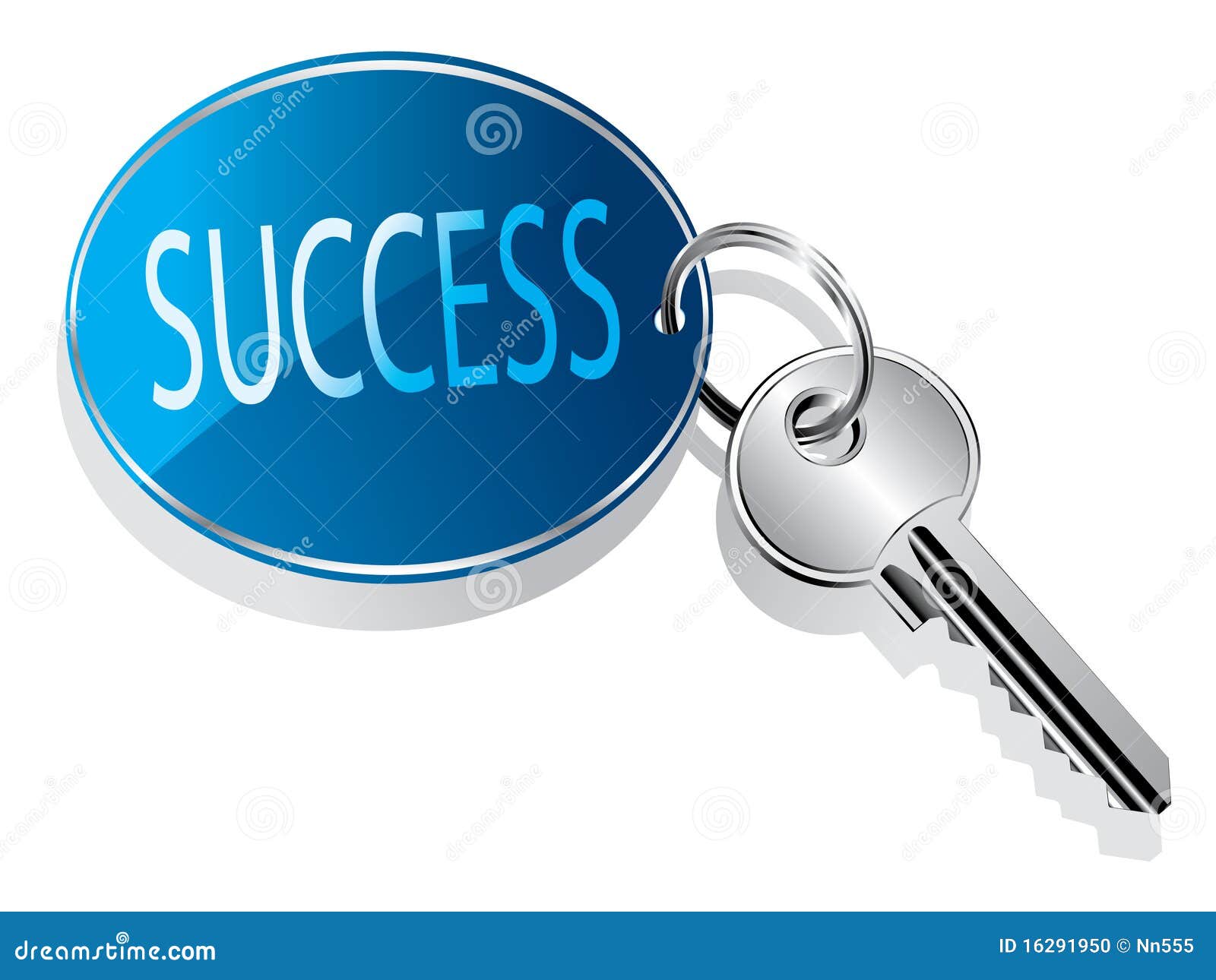 Key to success stock vector. Illustration of button, metallic - 16291950
