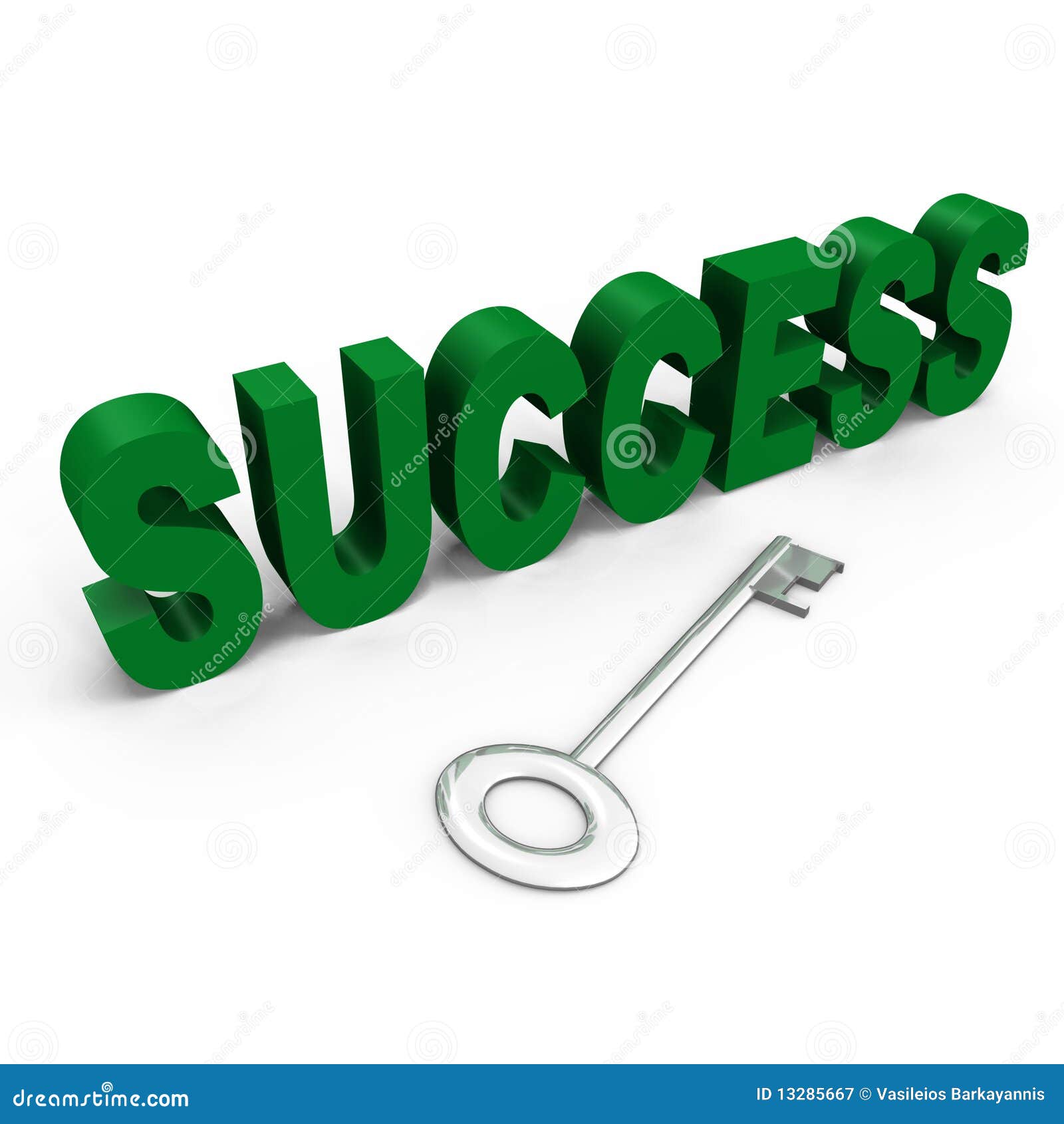 The Key To Success - a 3d Image Stock Illustration - Illustration of ...
