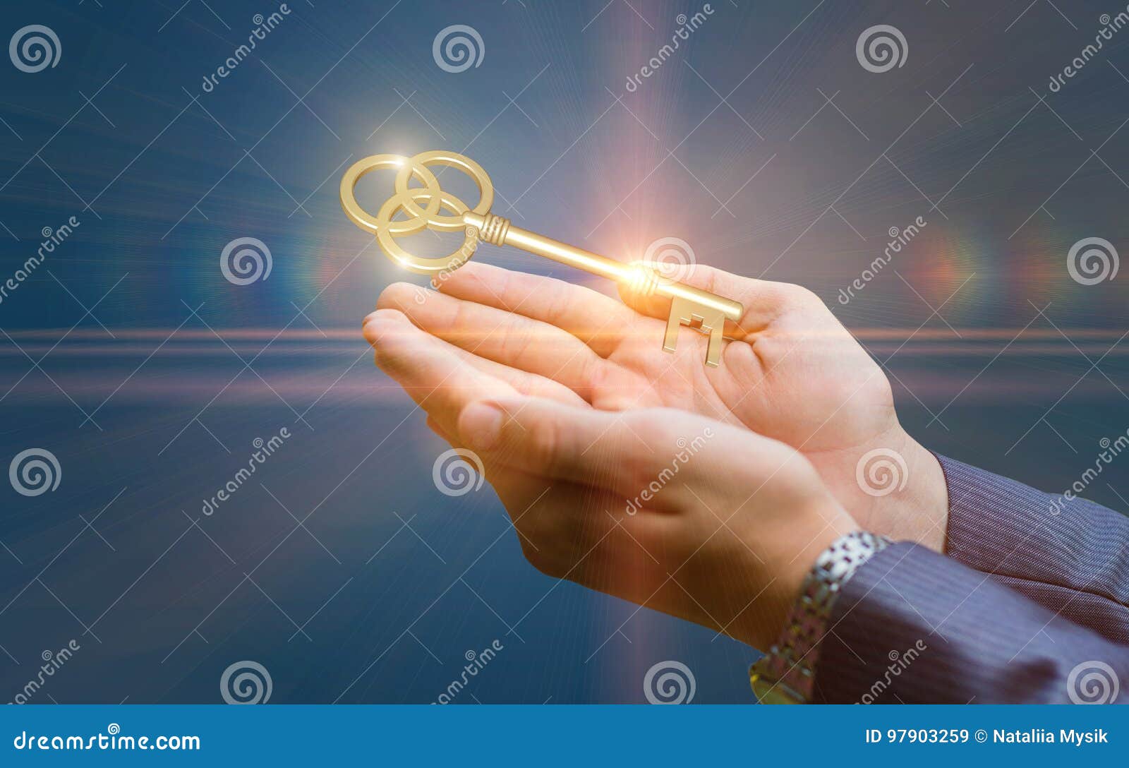 Key To Success in Business in Hands . Stock Image - Image of ...