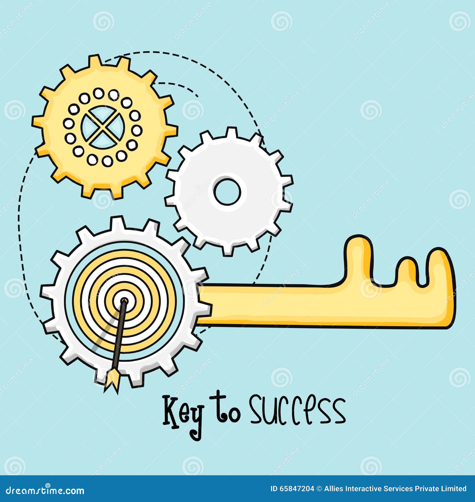 Key To Success for Business Progress Concept. Stock Illustration ...