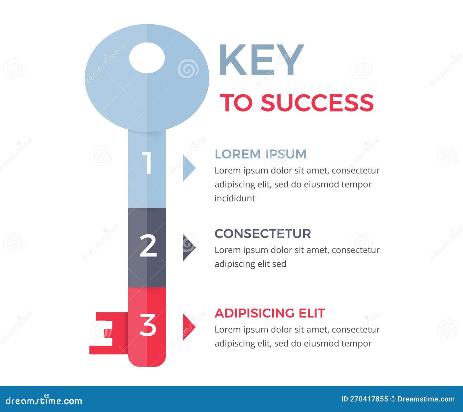 Key to Success Concept stock vector. Illustration of business - 270417855