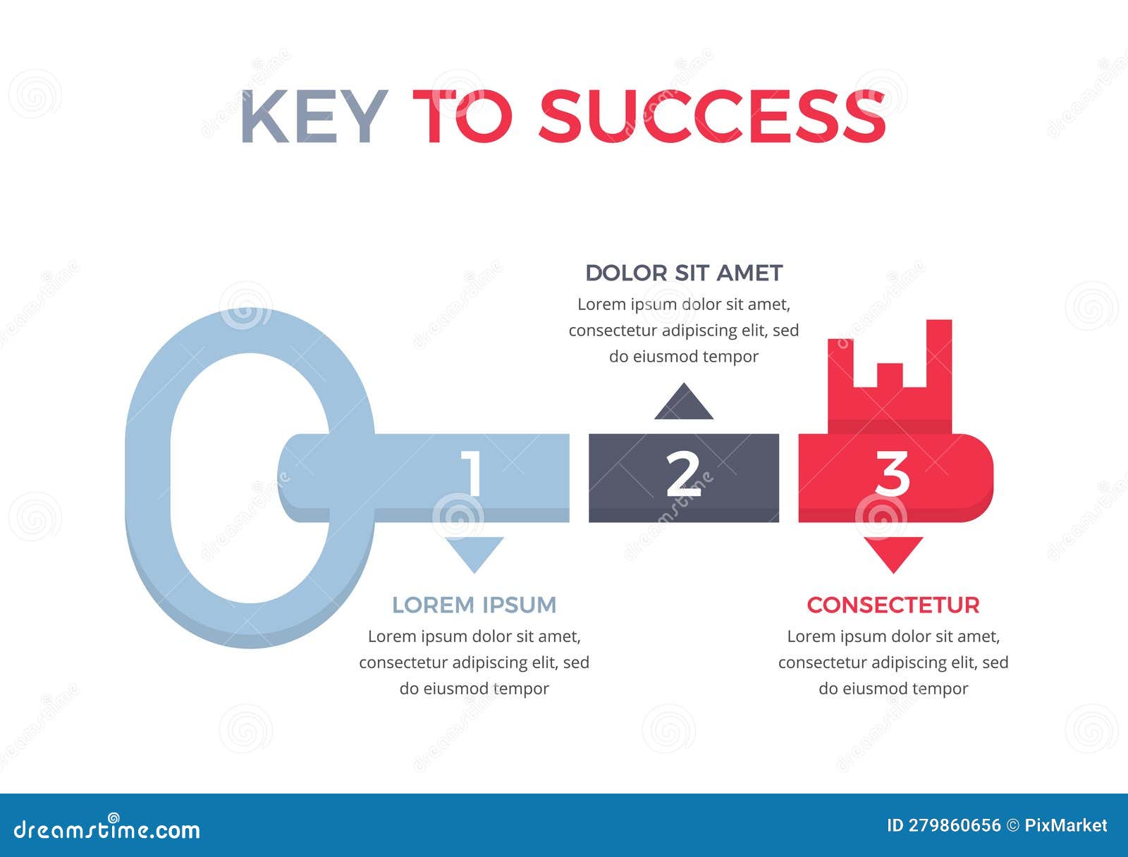 Key to Success Concept stock vector. Illustration of concept - 279860656