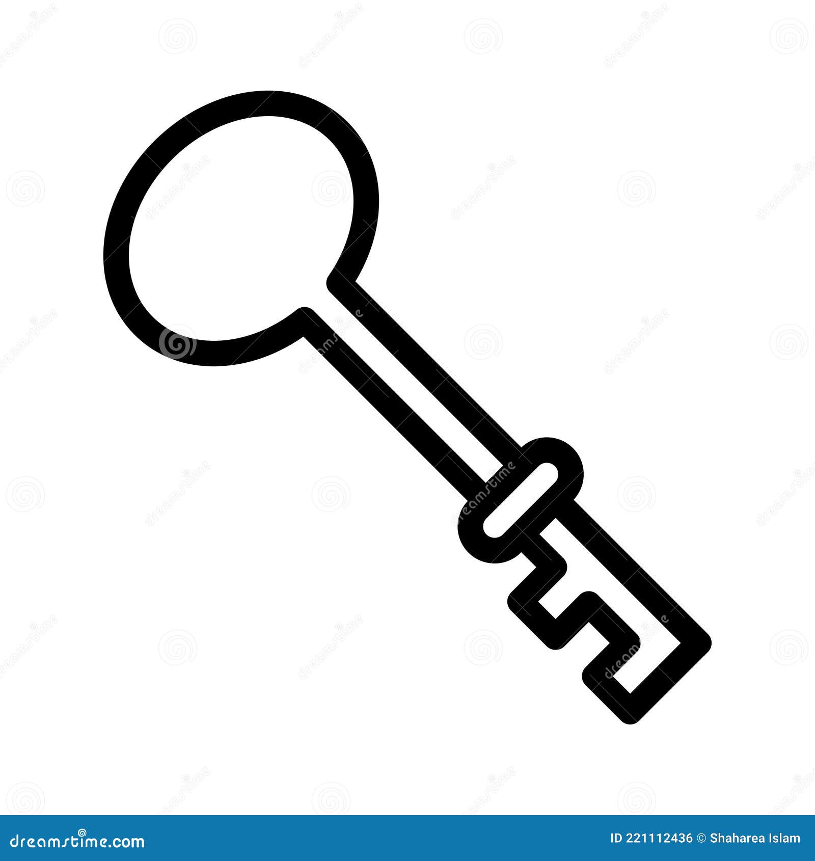 Key to success icon stock vector. Illustration of designed - 221112436