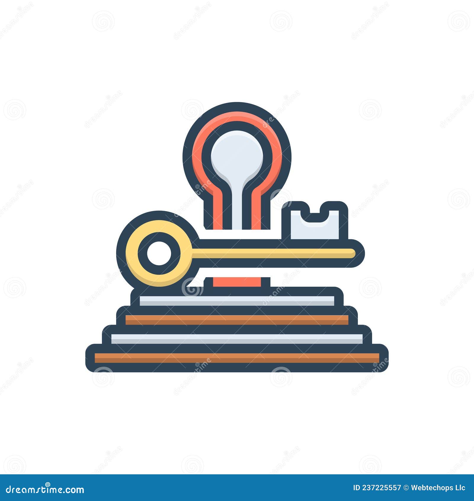 Color Illustration Icon for Key To Success, Key and Solution Stock ...