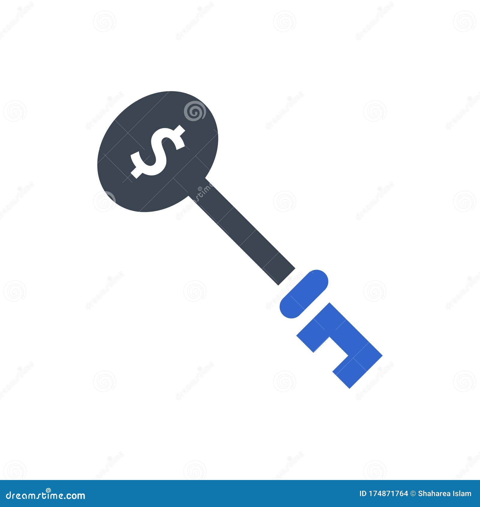 Key to success icon stock vector. Illustration of icon - 174871764