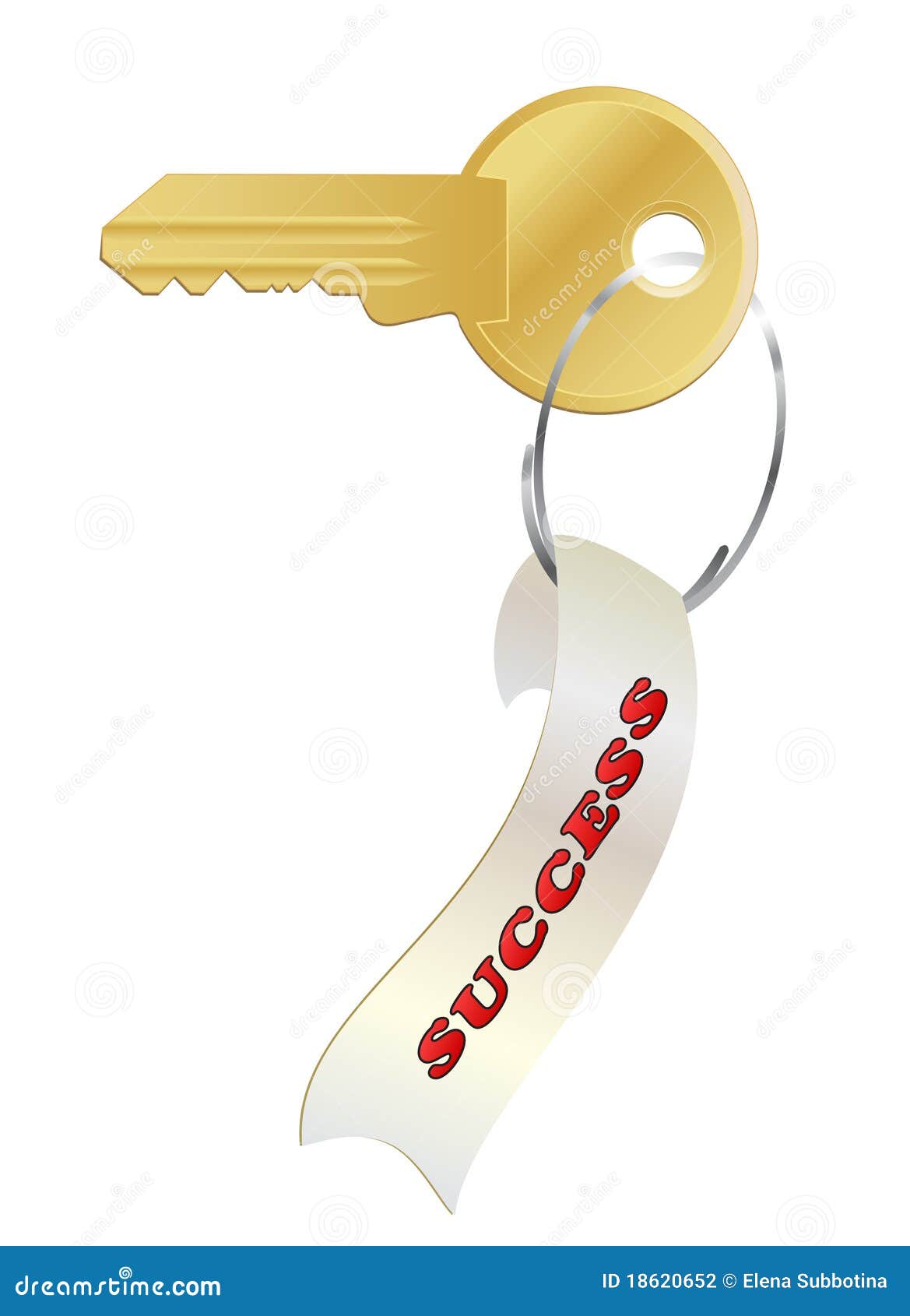 Key to success metaphor stock vector. Illustration of comforting - 18620652