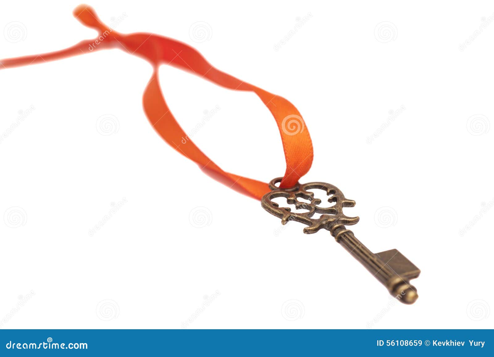 Key To Success Red with Red Bow Stock Image - Image of metal, isolated ...