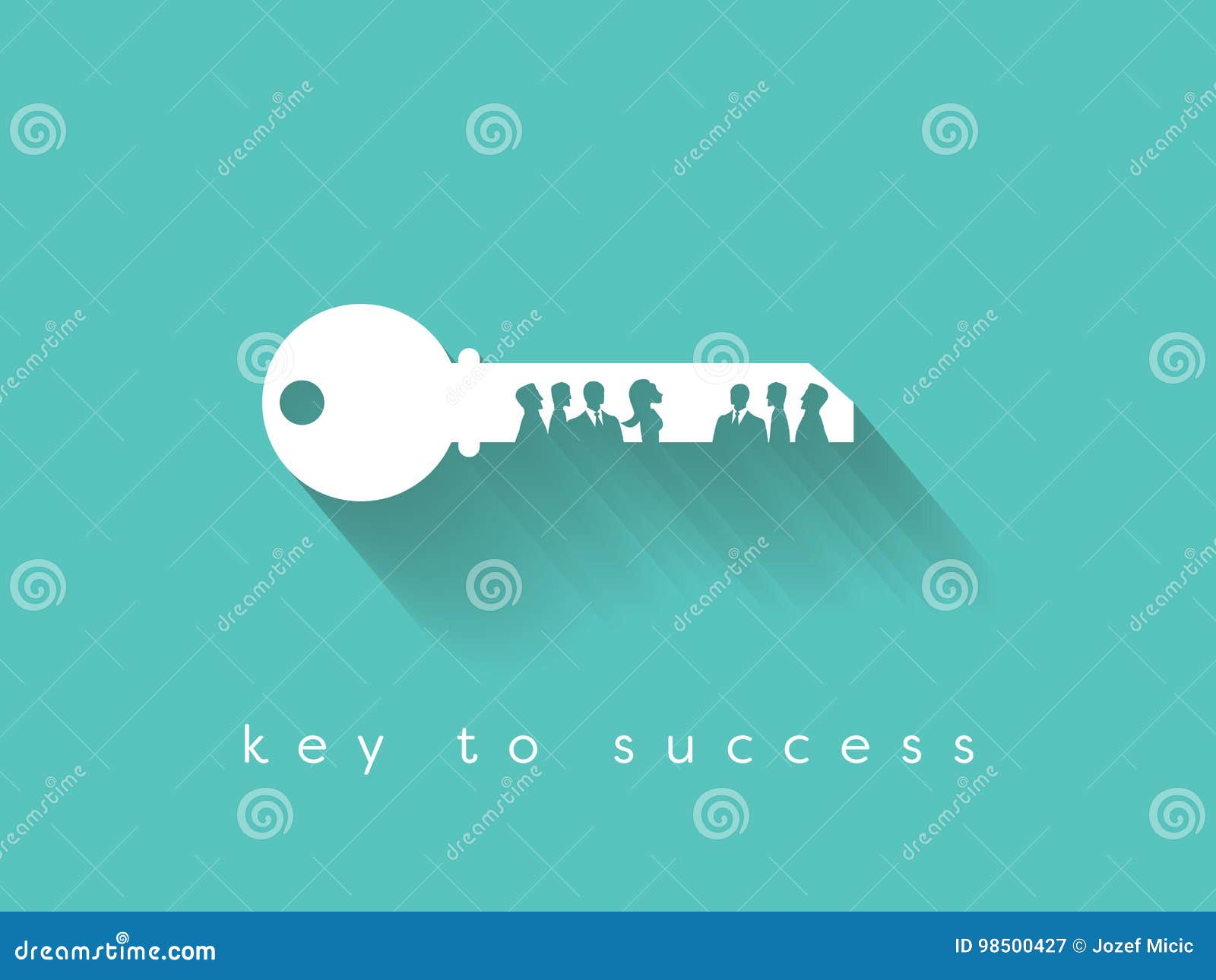 Key To Success is in Teamwork and Communication Business Vector Concept ...