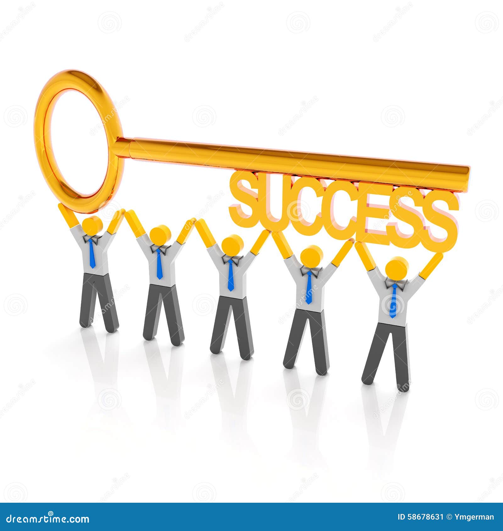 Key to success stock illustration. Illustration of gold - 58678631