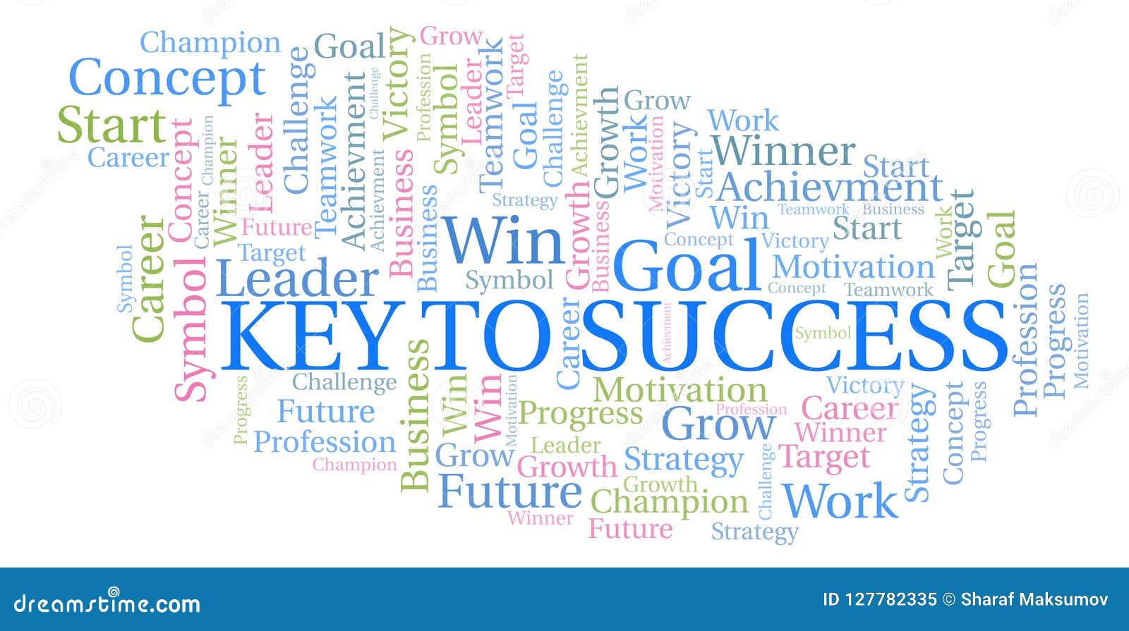 Key To Success word cloud. stock illustration. Illustration of ...
