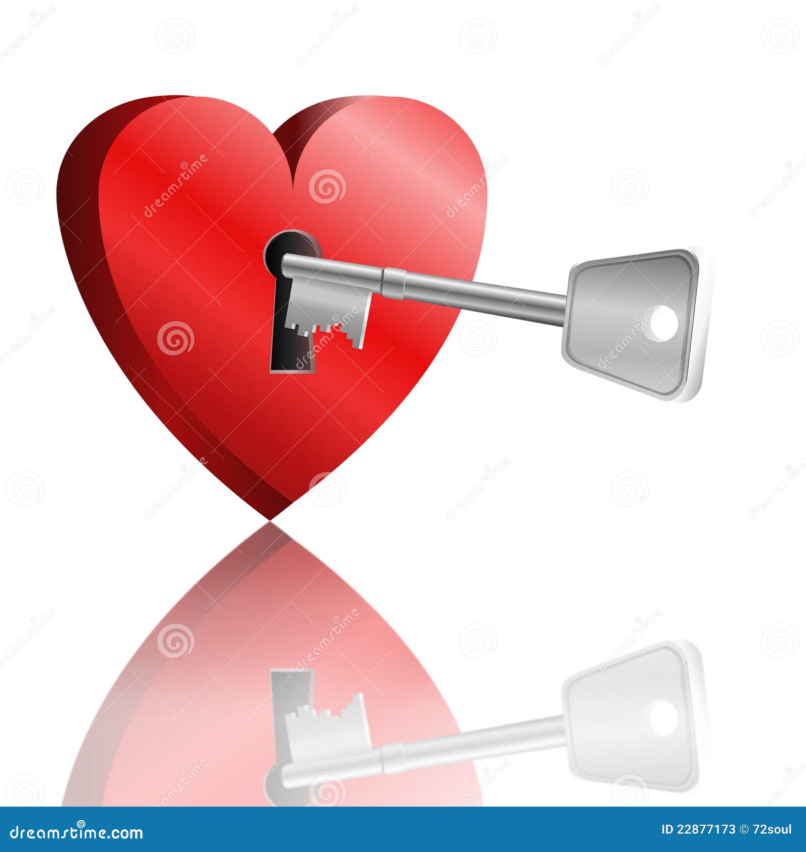 Key to unlock heart. stock illustration. Illustration of abstract ...