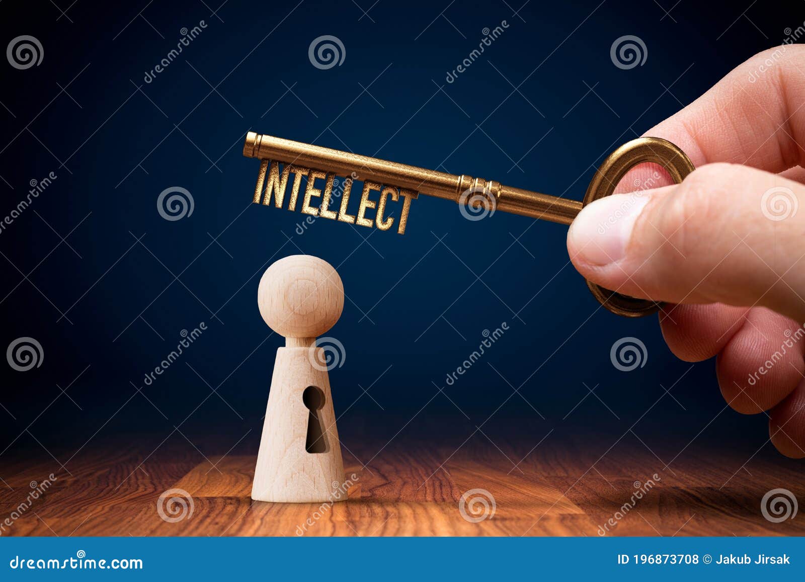 Key To Unlock Potential of Intellect Concept Stock Photo - Image of ...